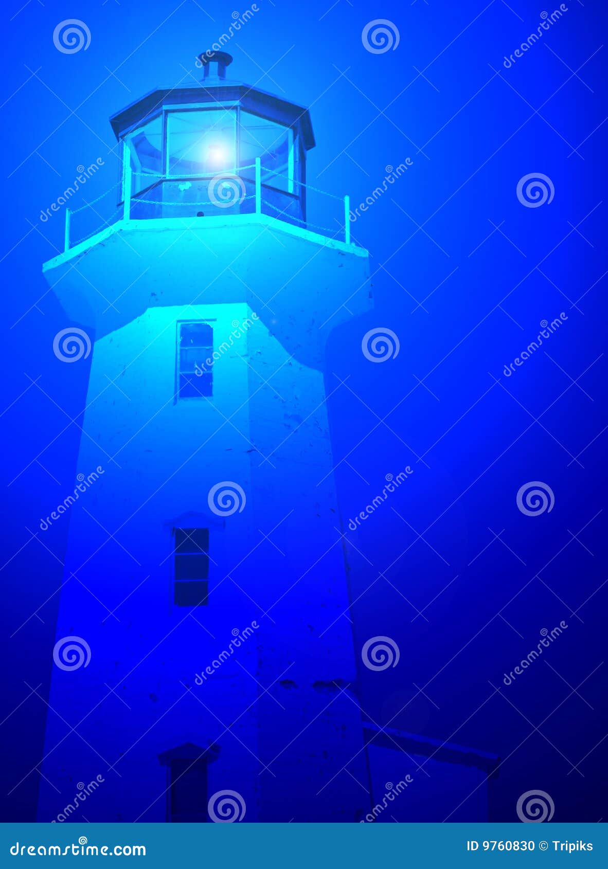 Blue lighthouse stock photo. Image of coast, naval, lead - 9760830