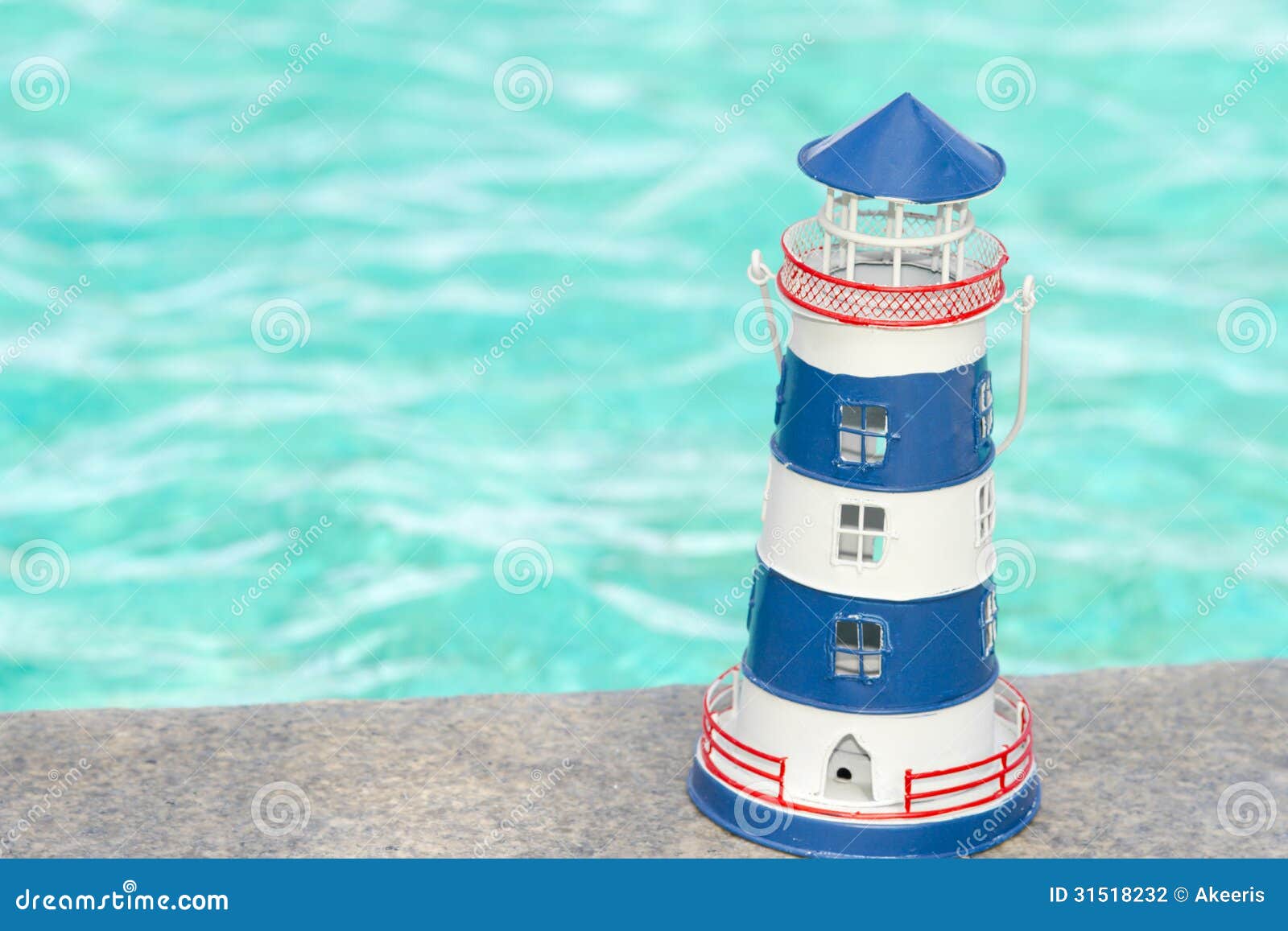 Blue lighthouse stock photo. Image of iron, retro, background - 31518232