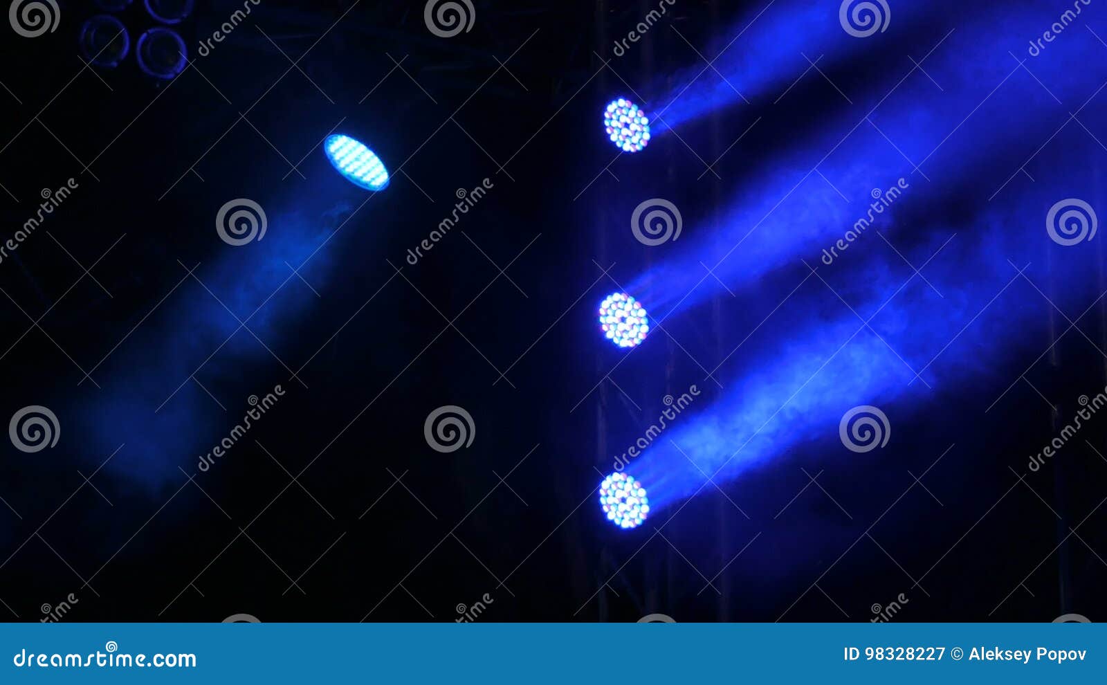 Blue lighting on stage stock video. Video of live, glow - 98328227