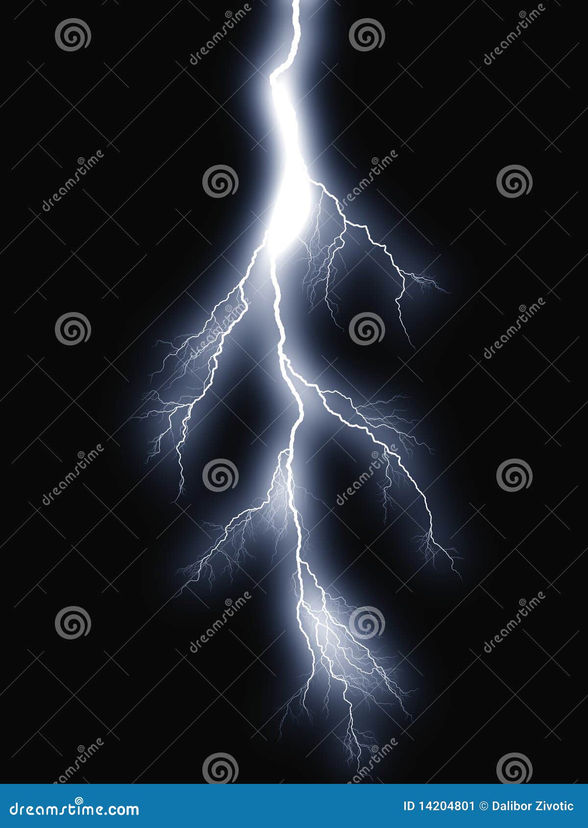 Blue lightning stock illustration. Illustration of night - 14204801