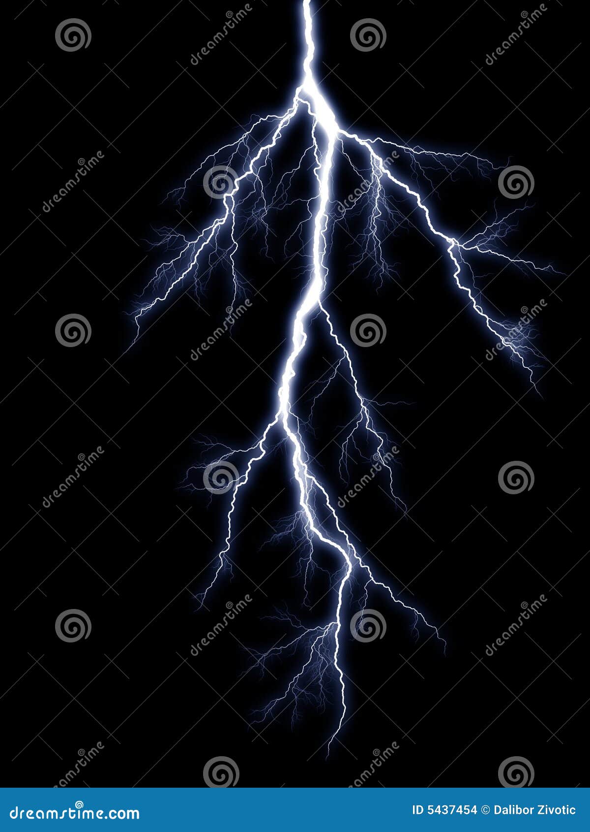 Blue Lightning Stock Images - Image: 5437454