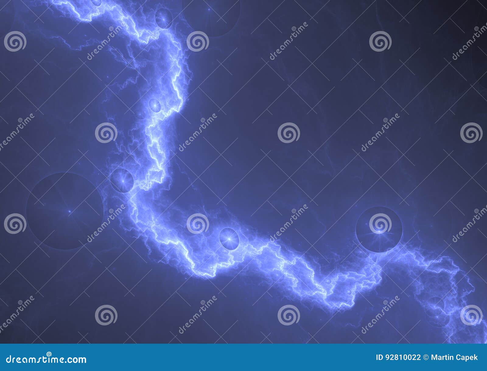 Blue lightning stock illustration. Illustration of fractal - 92810022
