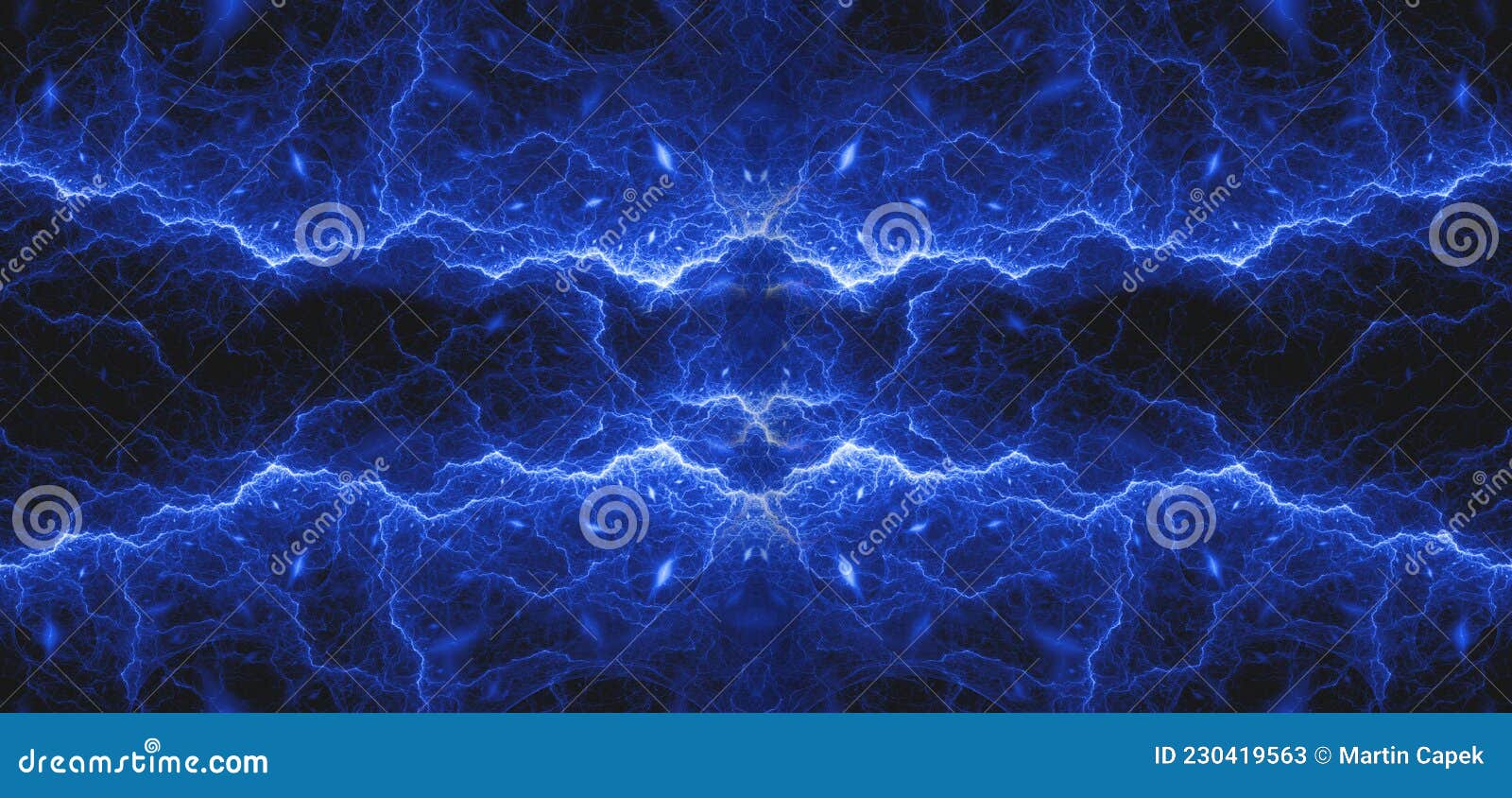 Blue Lightning, Abstract Plasma Background Stock Illustration ...