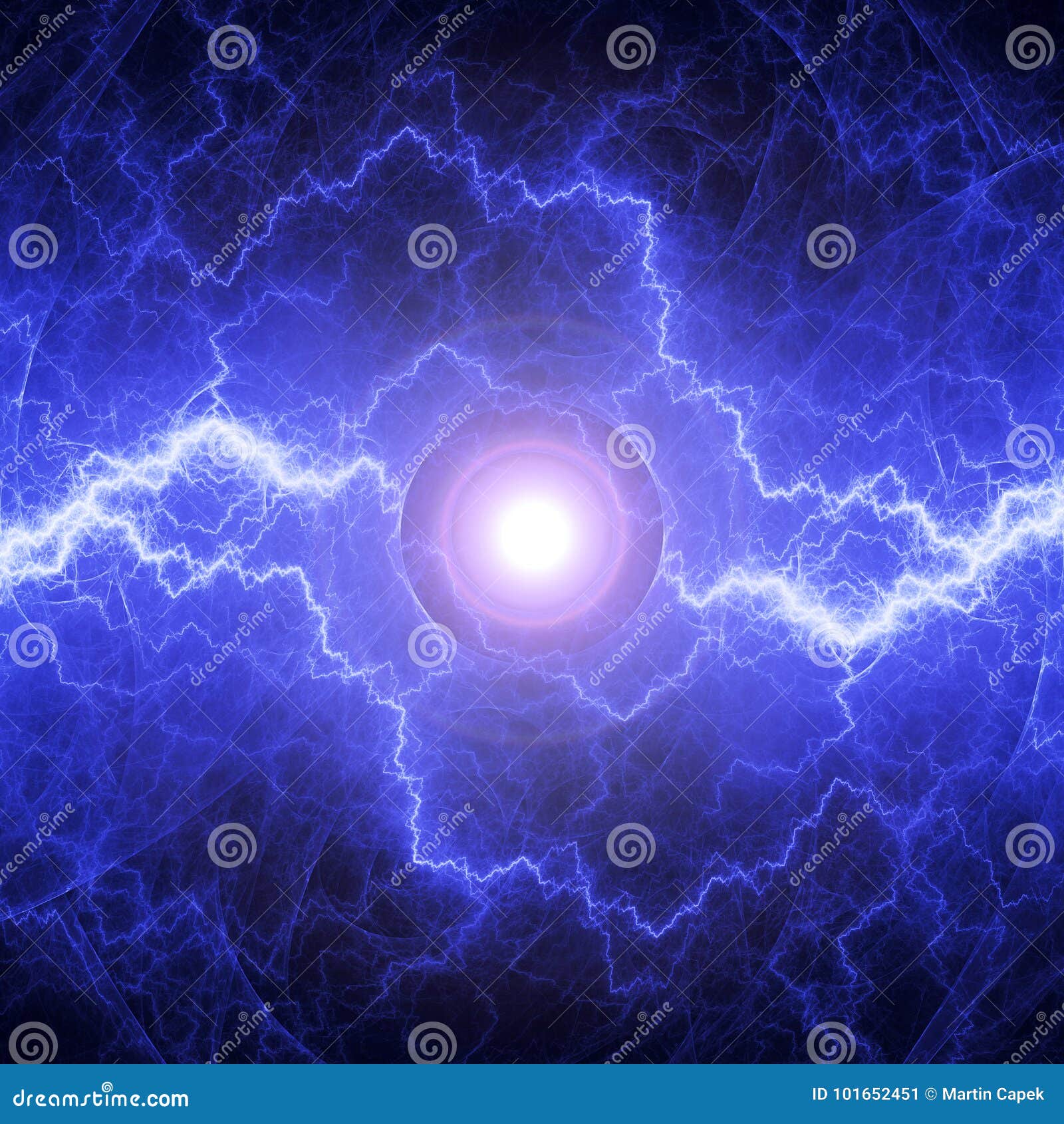 Blue lightning stock illustration. Illustration of blue - 101652451