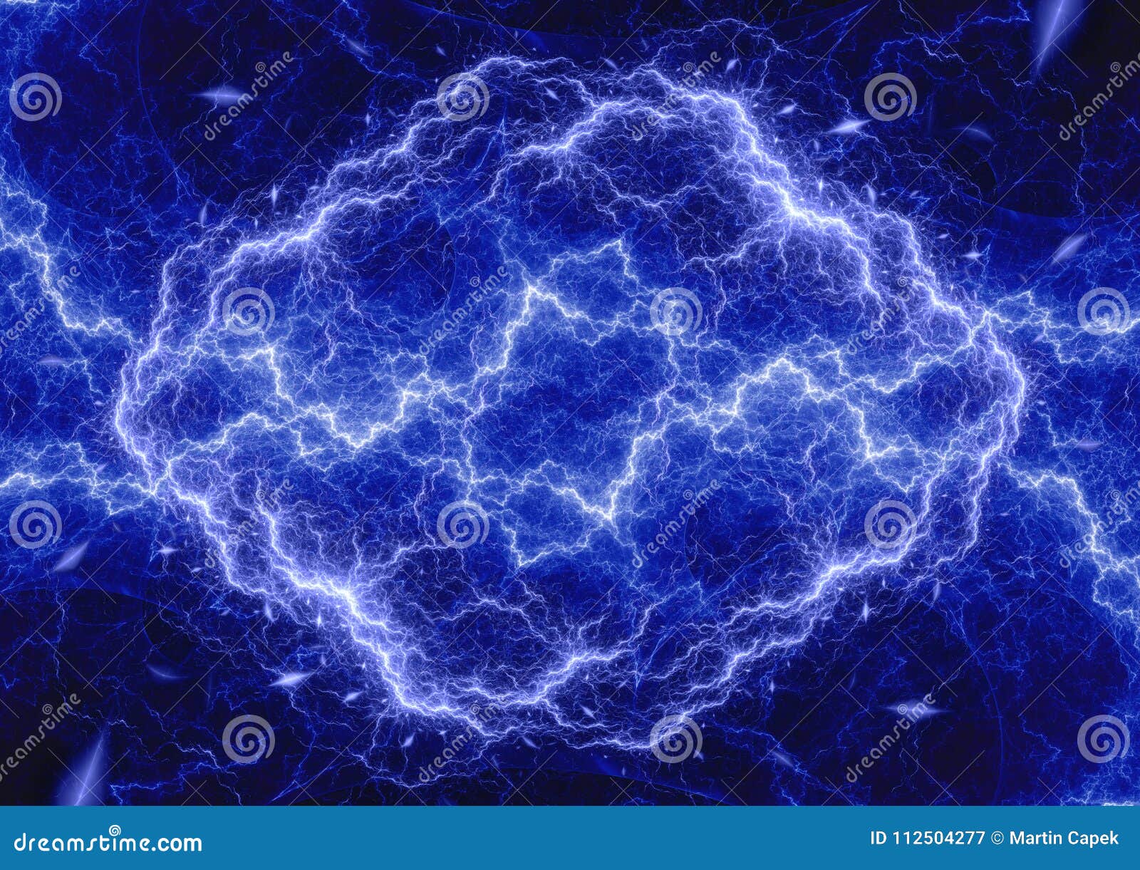 Blue lightning bolt, stock image. Image of lightning - 112504277