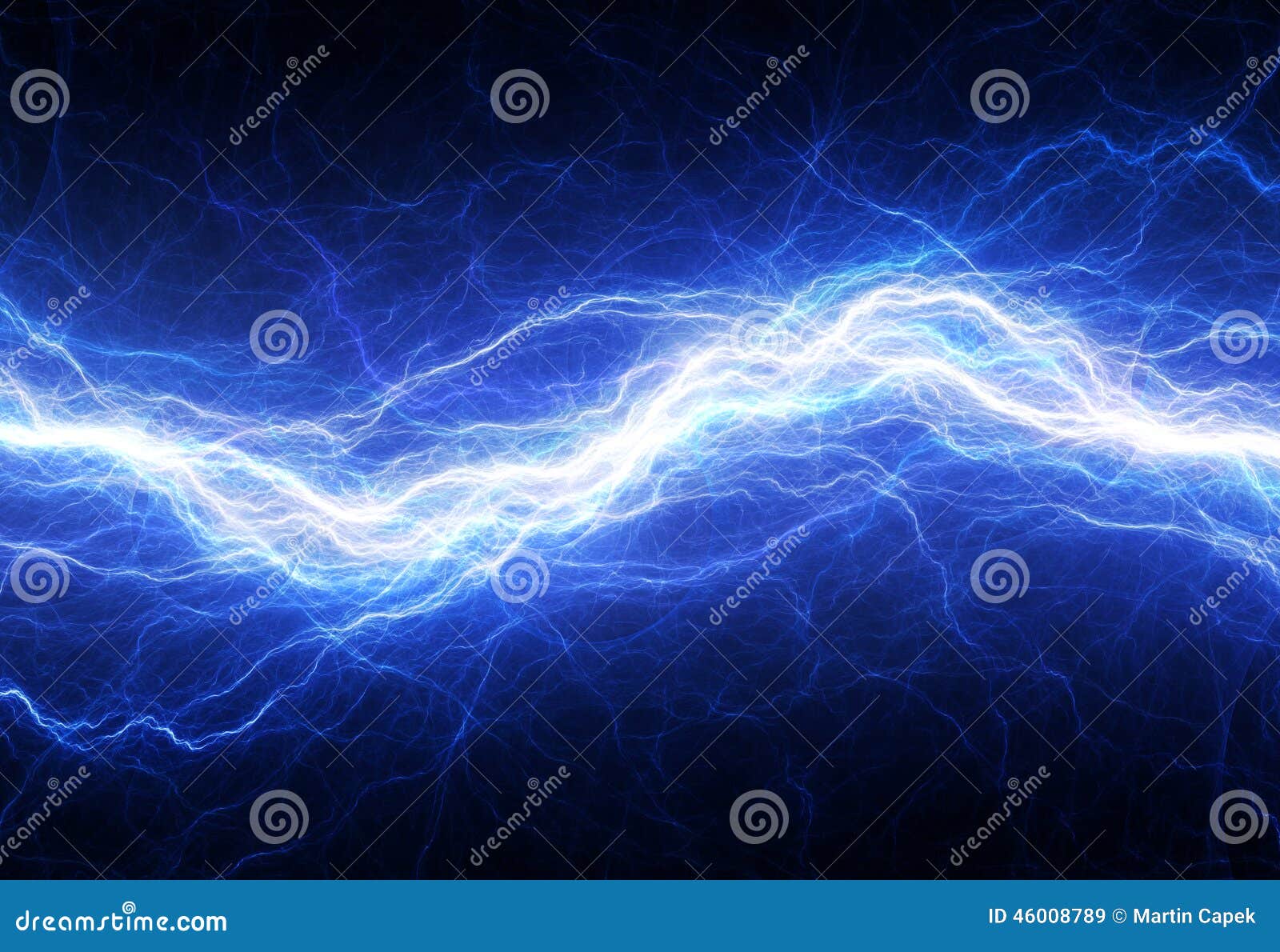 Blue lightning stock illustration. Illustration of design - 46008789