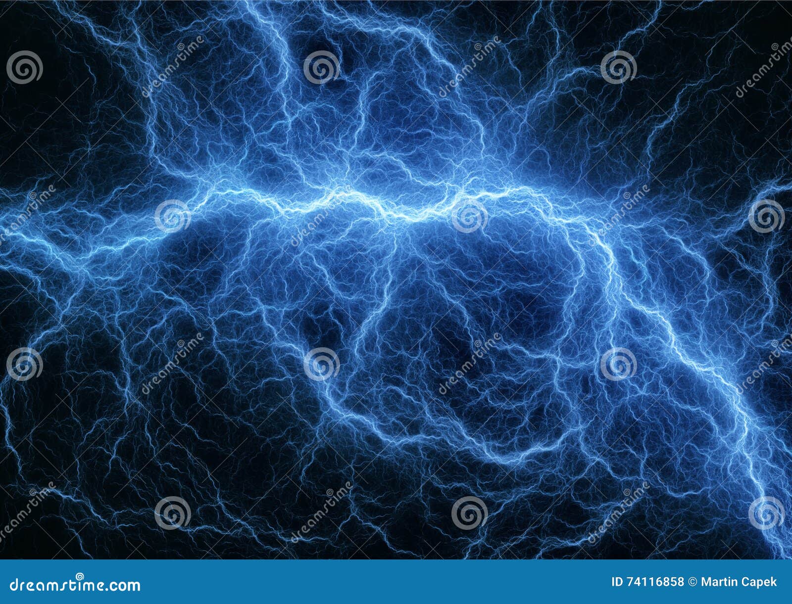 Blue Lightning Background