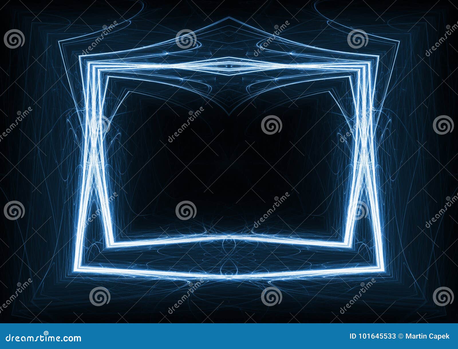 Blue lightning frame stock illustration. Illustration of electro ...