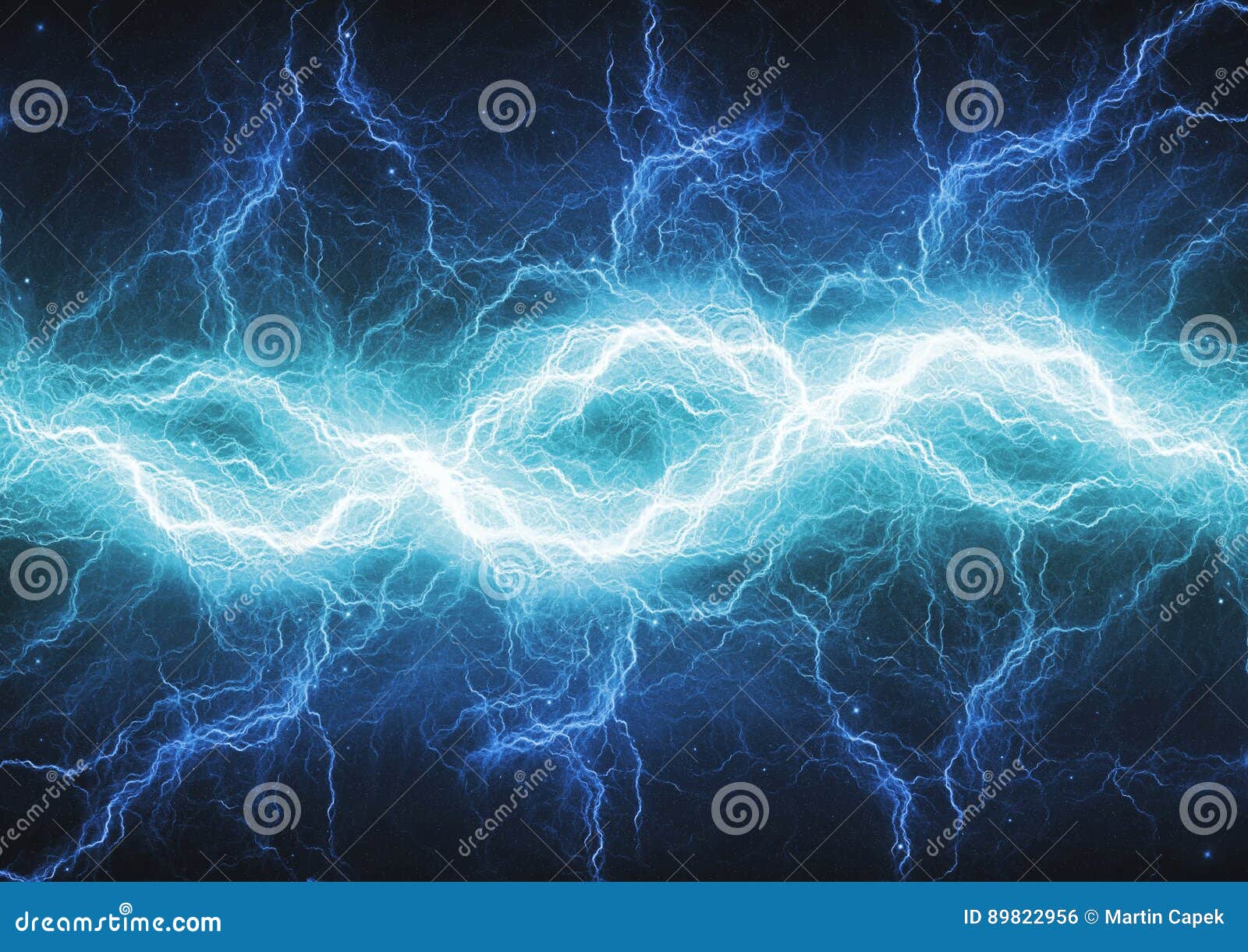 Blue lightning stock illustration. Illustration of dazzle - 89822956