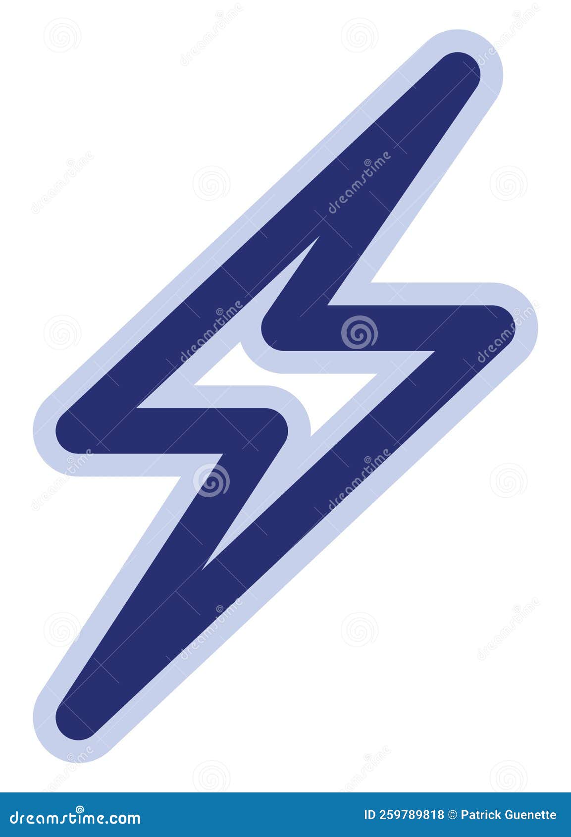 Blue lightning, icon icon stock vector. Illustration of electric ...