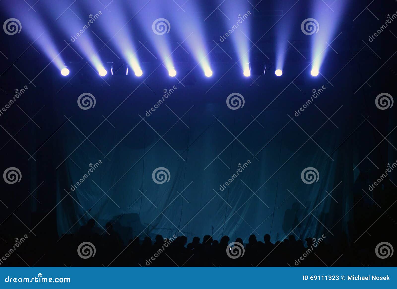 Blue lights on concert stock image. Image of decoration - 69111323