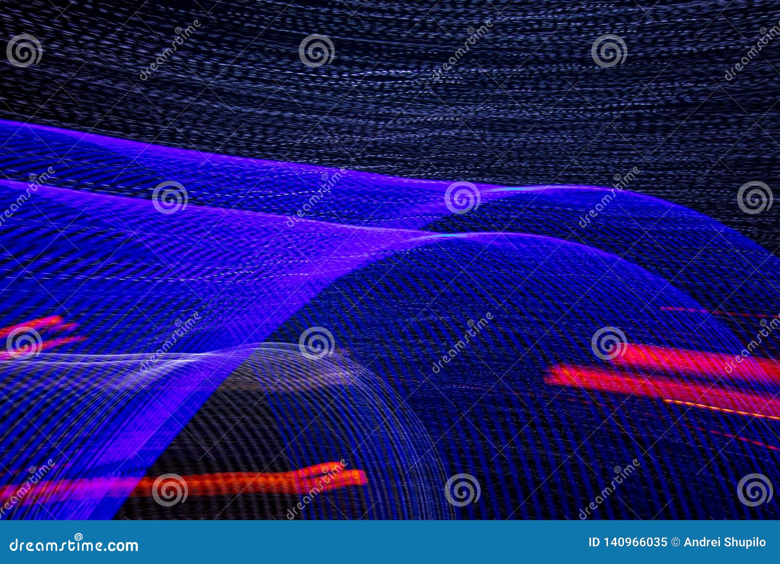 Blue Lights in Motion at Night As an Abstract Background Stock Image ...