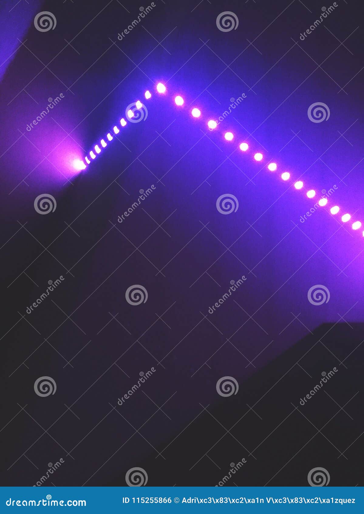 Blue lights on a wall stock photo. Image of blue, wall - 115255866