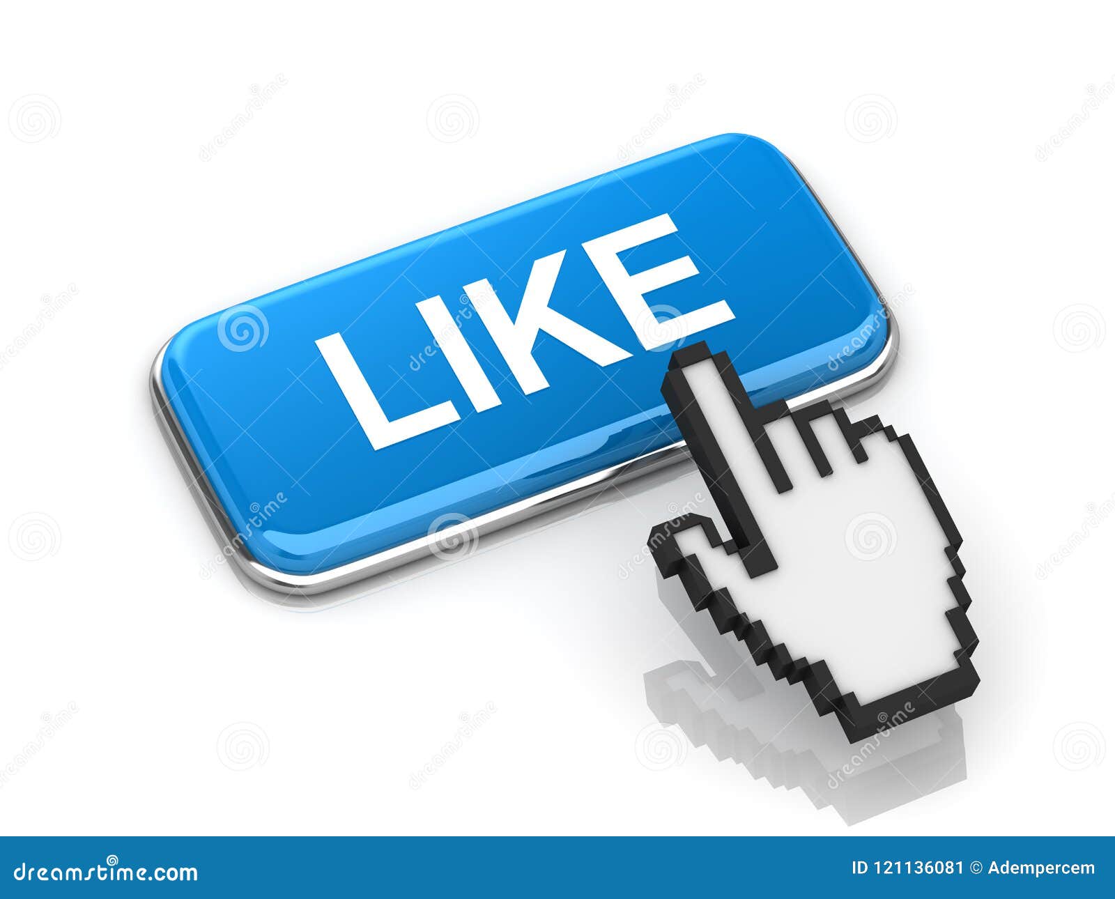 Blue Like Button stock illustration. Illustration of technology - 121136081