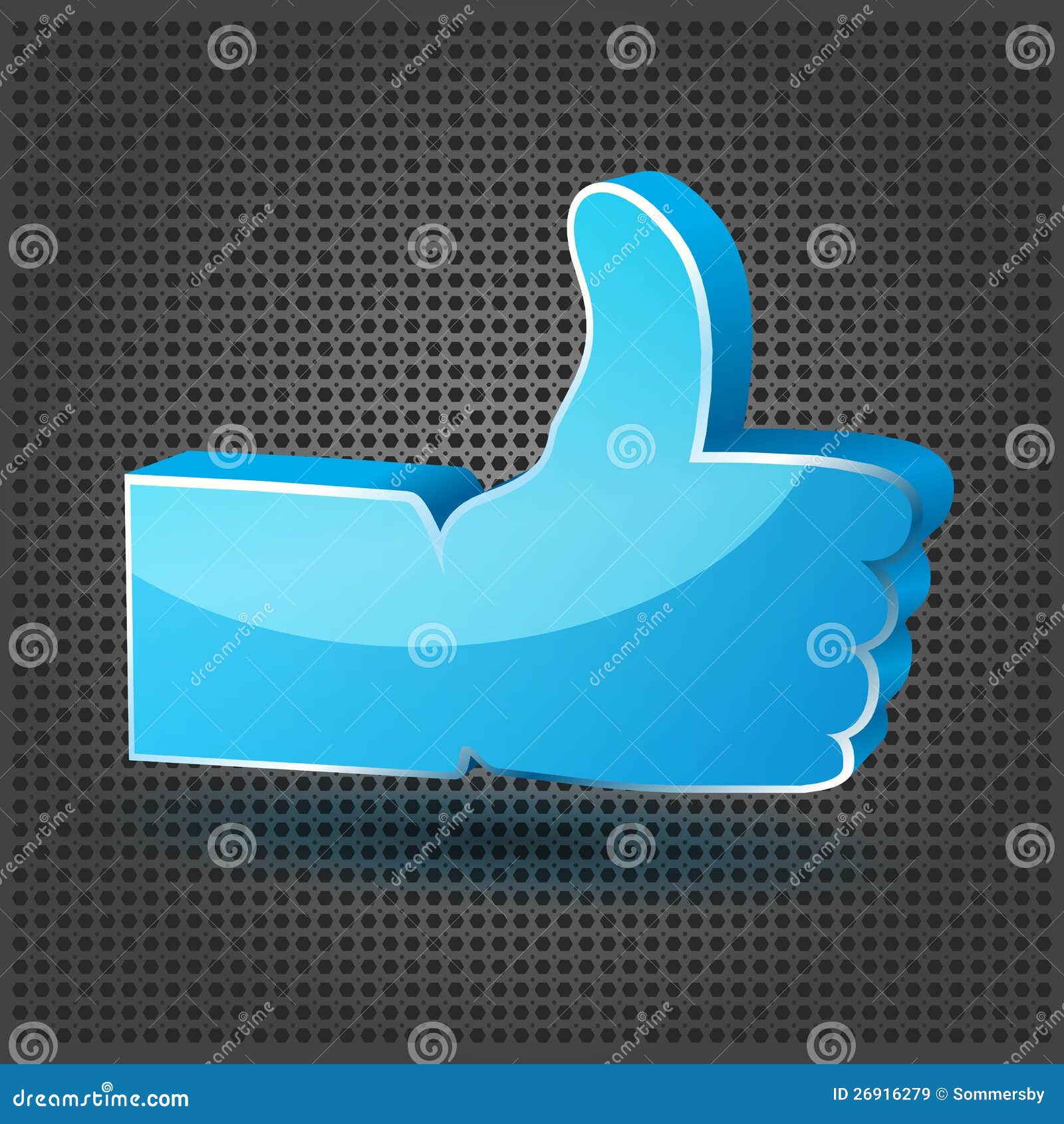 Blue Like symbol stock vector. Illustration of message - 26916279