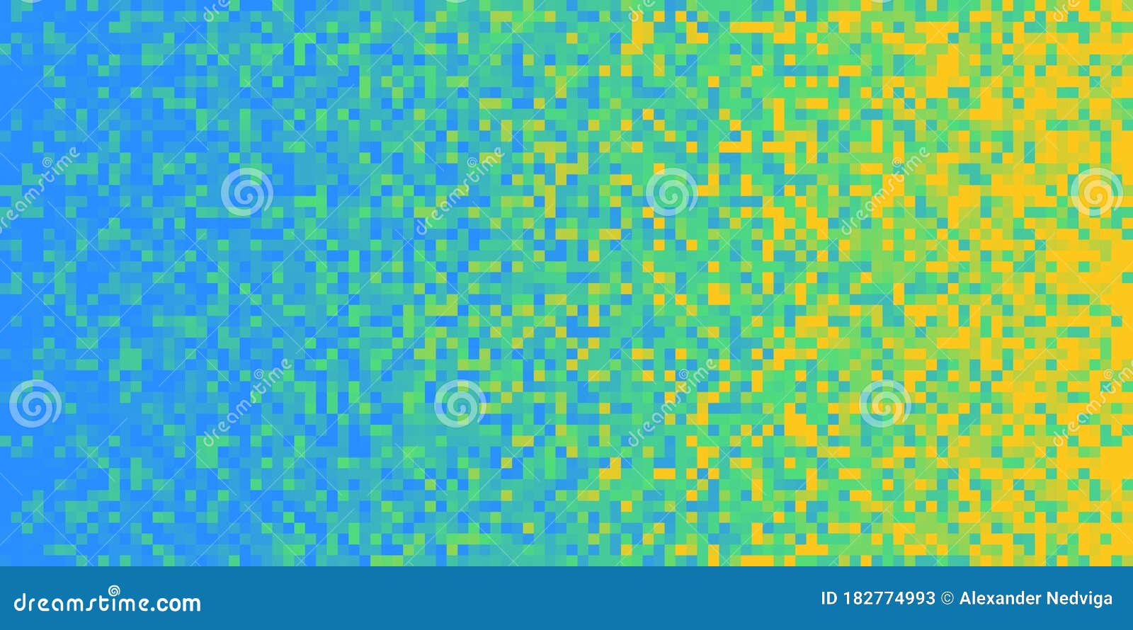 Blue Lime Yellow Seamless Pixilated Gradient Background Stock ...