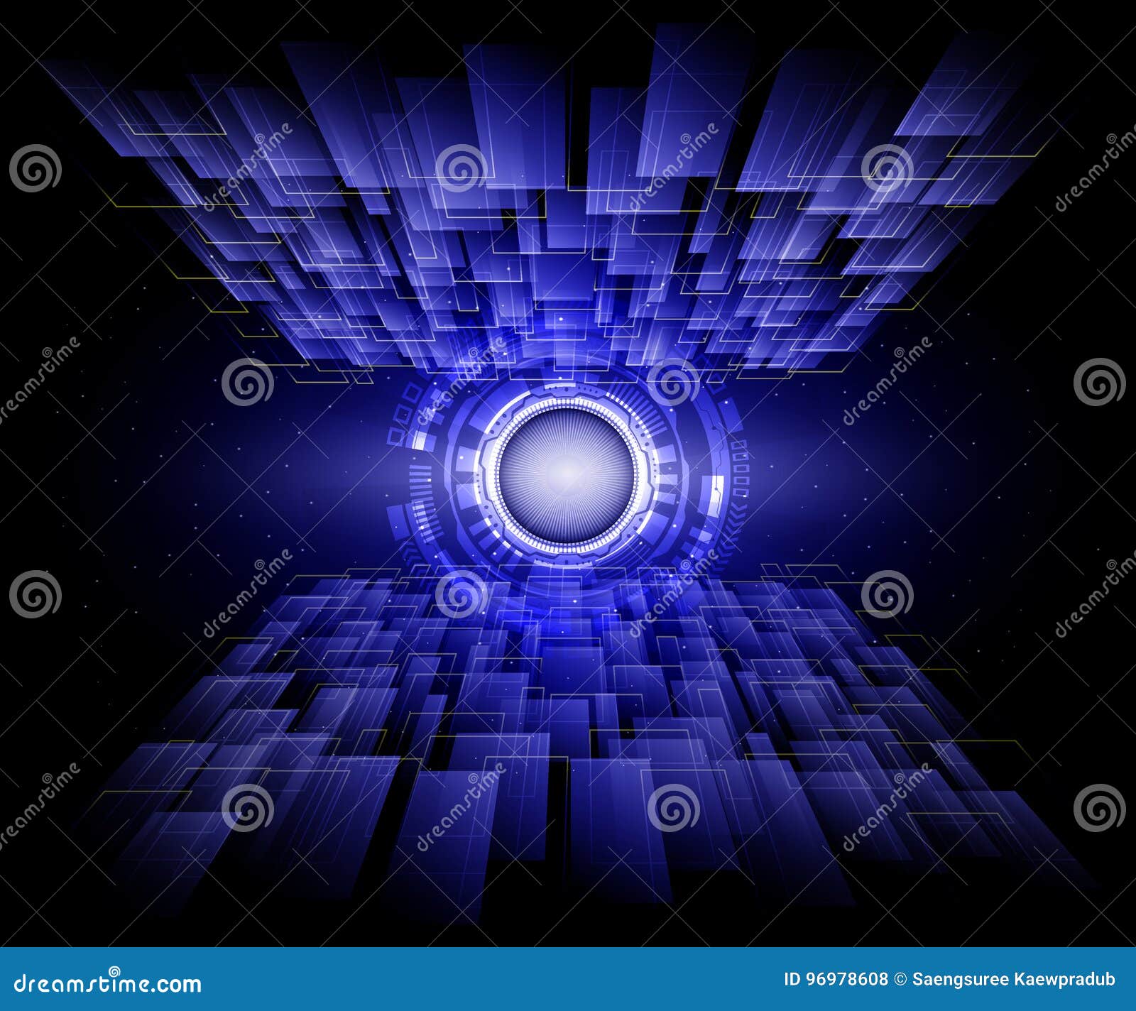 Blue Line Abstract Technology Background Stock Illustration ...