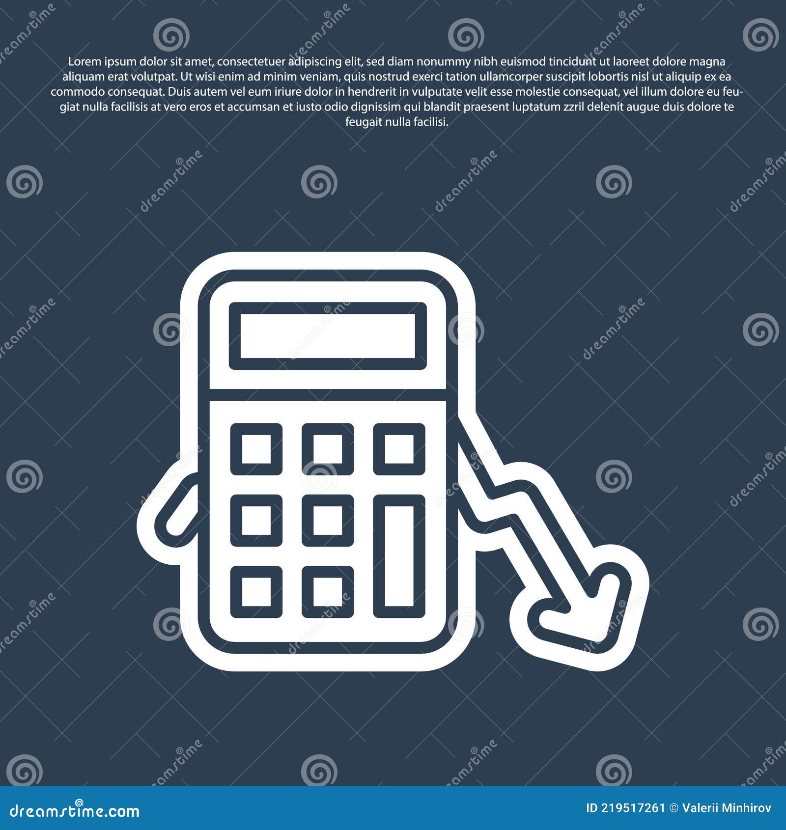 Blue Line Calculation of Expenses Icon Isolated on Blue Background ...
