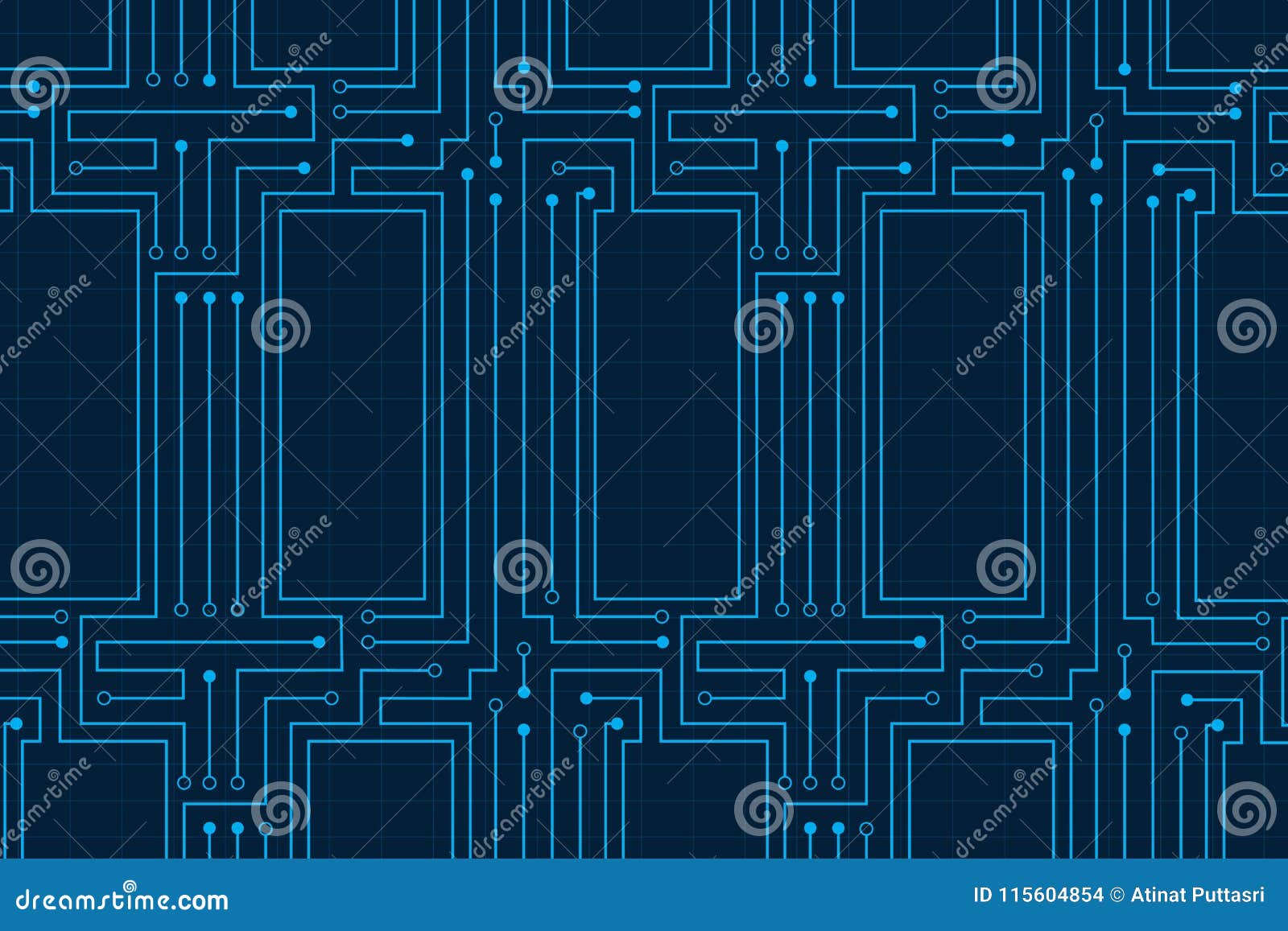 Blue Line Circuit Abstract Pattern Technology Electricity Background ...