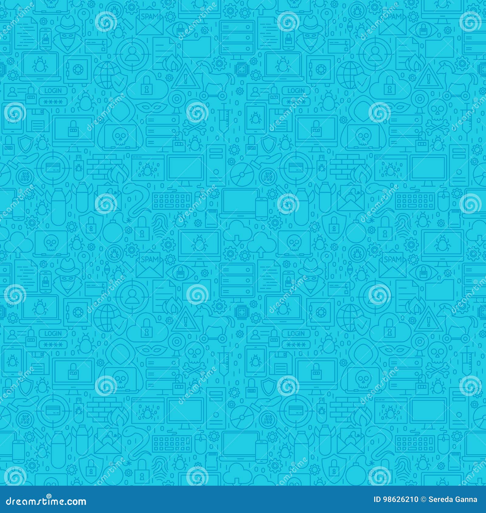 Line Cyber Games Patterns Vector Illustration | CartoonDealer.com ...