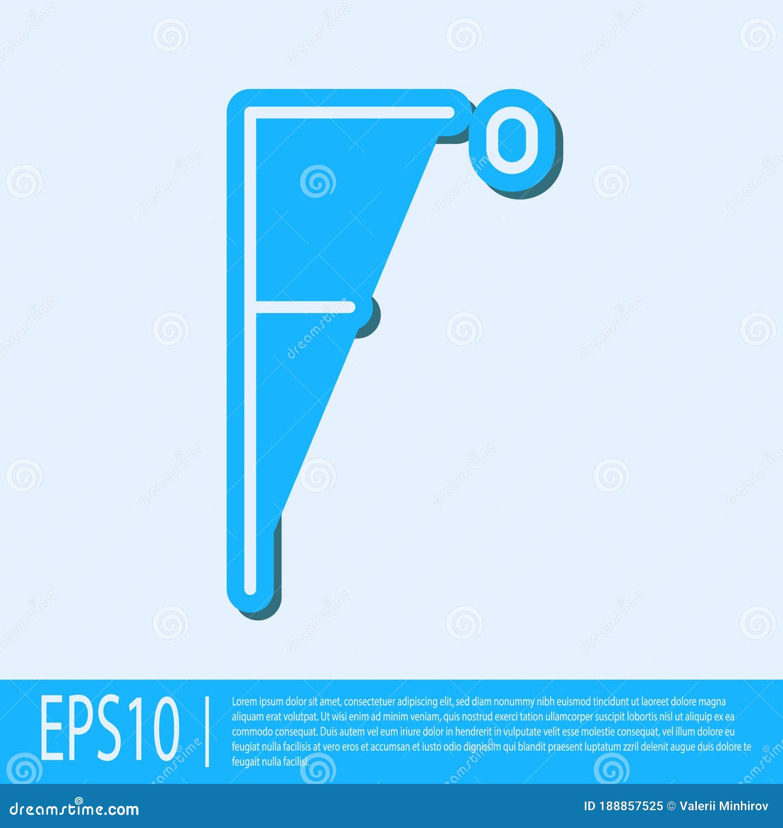 Blue Line Fahrenheit Icon Isolated on Grey Background. Vector ...