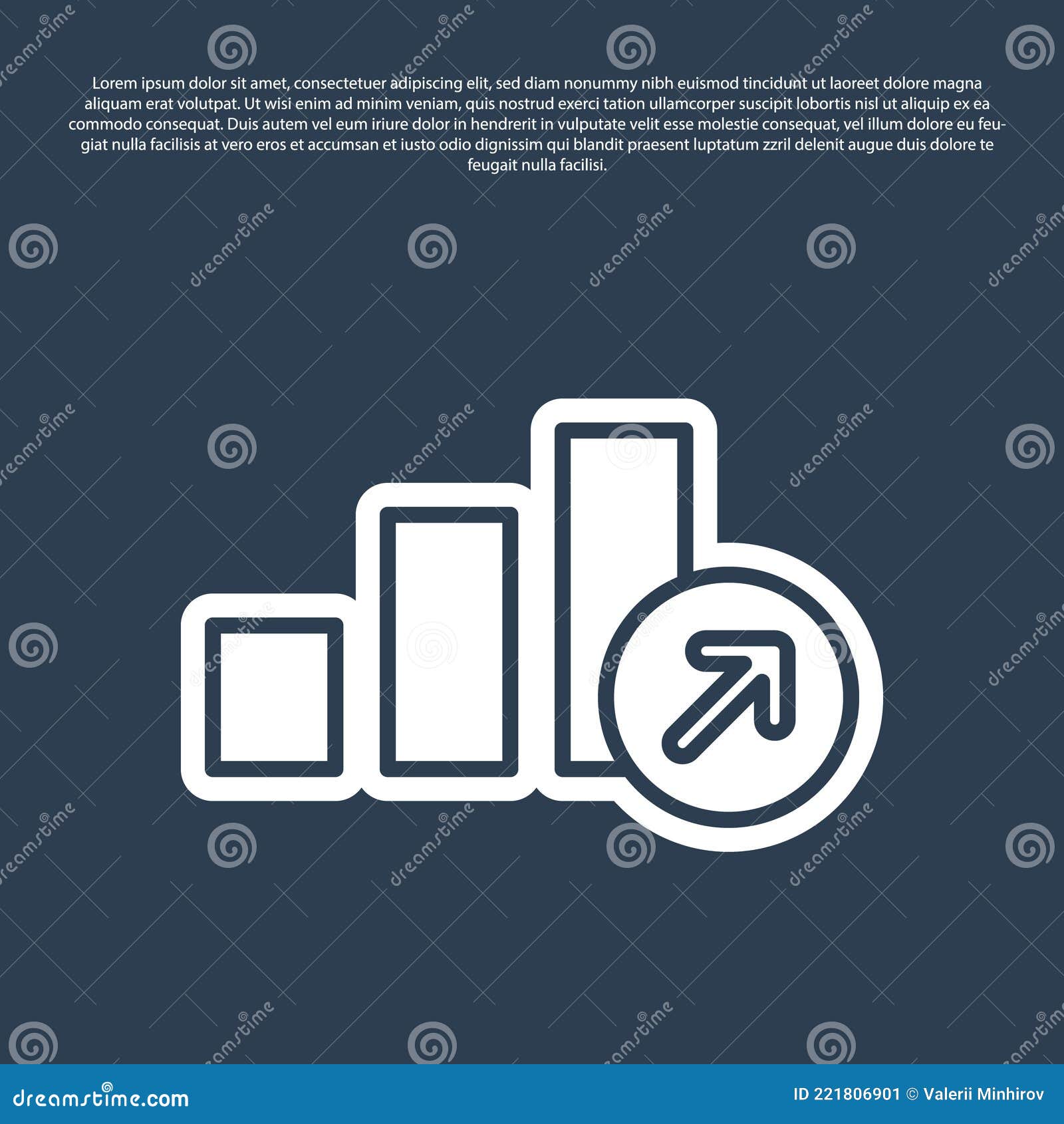 Blue Line Financial Growth Icon Isolated on Blue Background. Increasing ... Blue Line Financial Growth Icon Isolated on Blue Background. Increasing ...