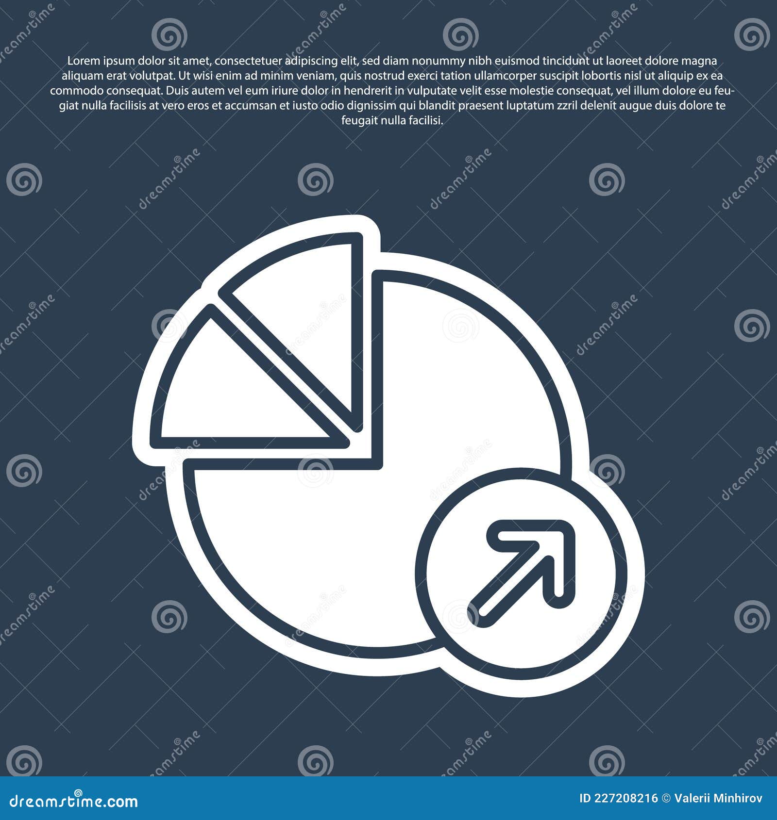 Blue Line Financial Growth Icon Isolated on Blue Background. Increasing Revenue Stock Vector ...
