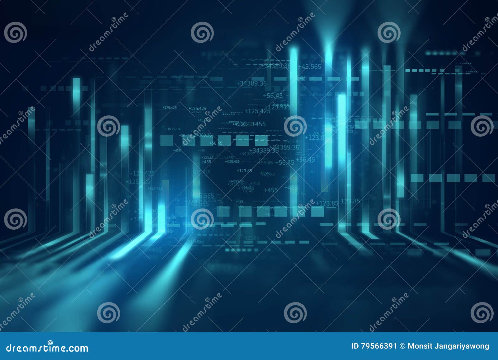 Blue Line Geometric Shape Abstract Technology Background Stock ...