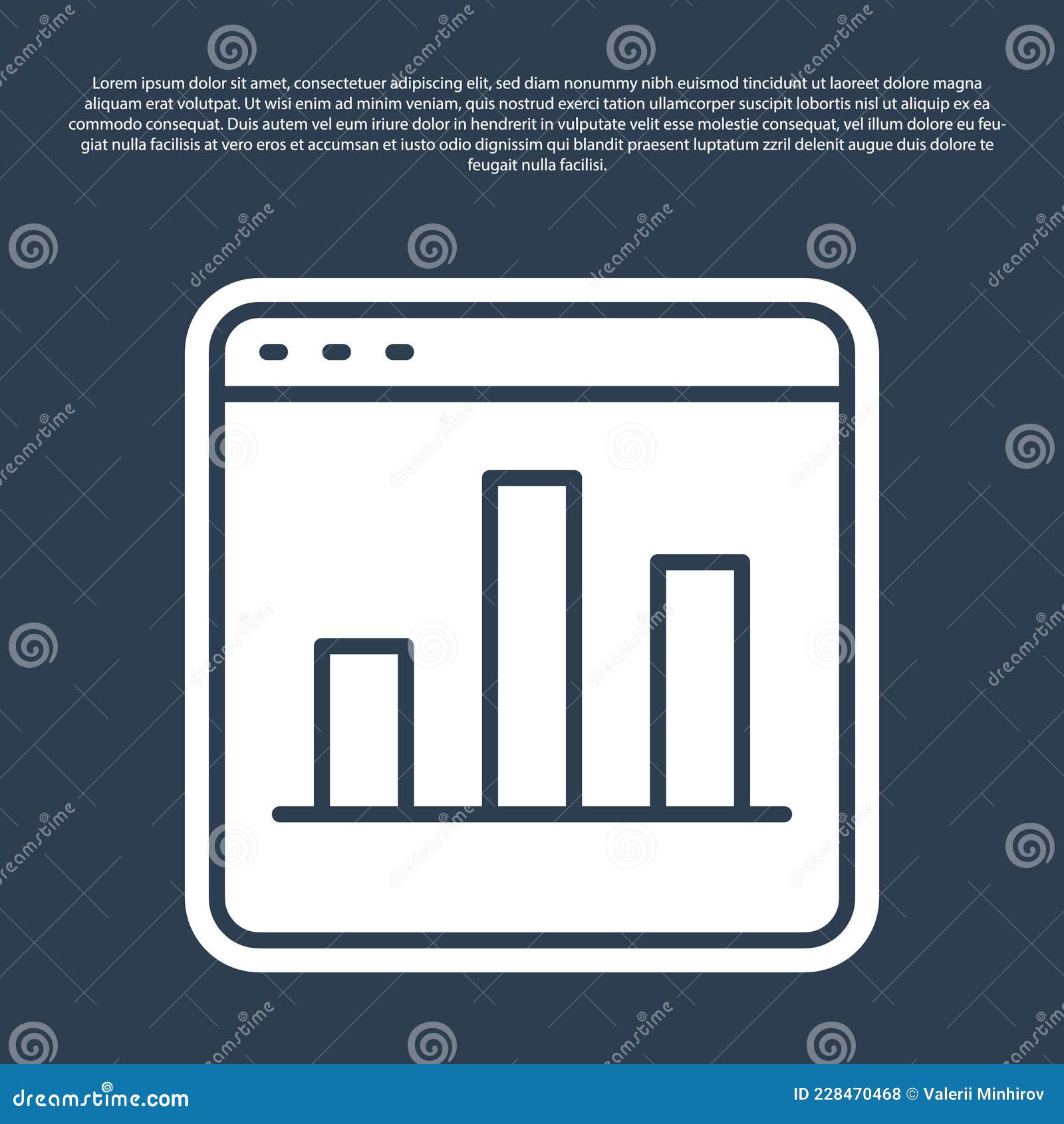 Blue Line Graph, Chart, Diagram, Infographic Icon Isolated on Blue ...