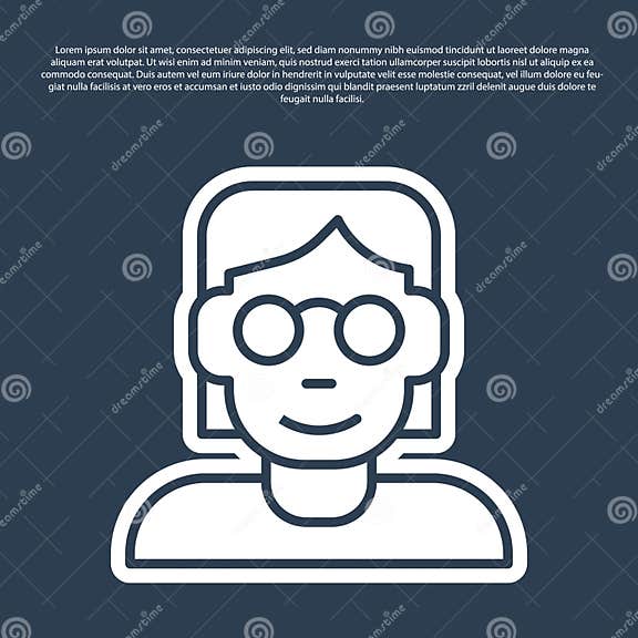 Blue Line Hacker Or Coder Icon Isolated On Blue Background Programmer Developer Working On Code