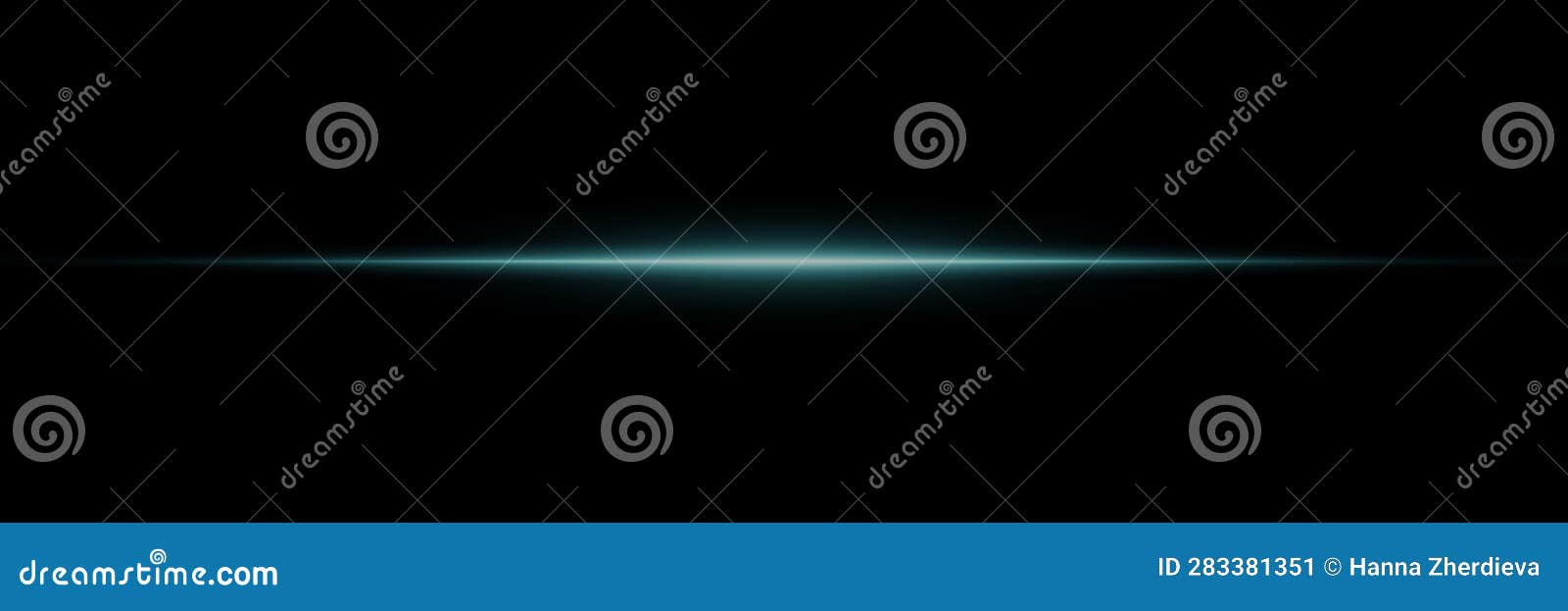 Blue Line of Light. Magic Glow, Particles of Light, Sparks. Luminous ...