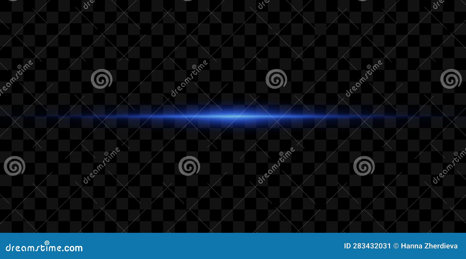 Blue Line of Light. Magic Glow, Particles of Light, Sparks. Luminous ...