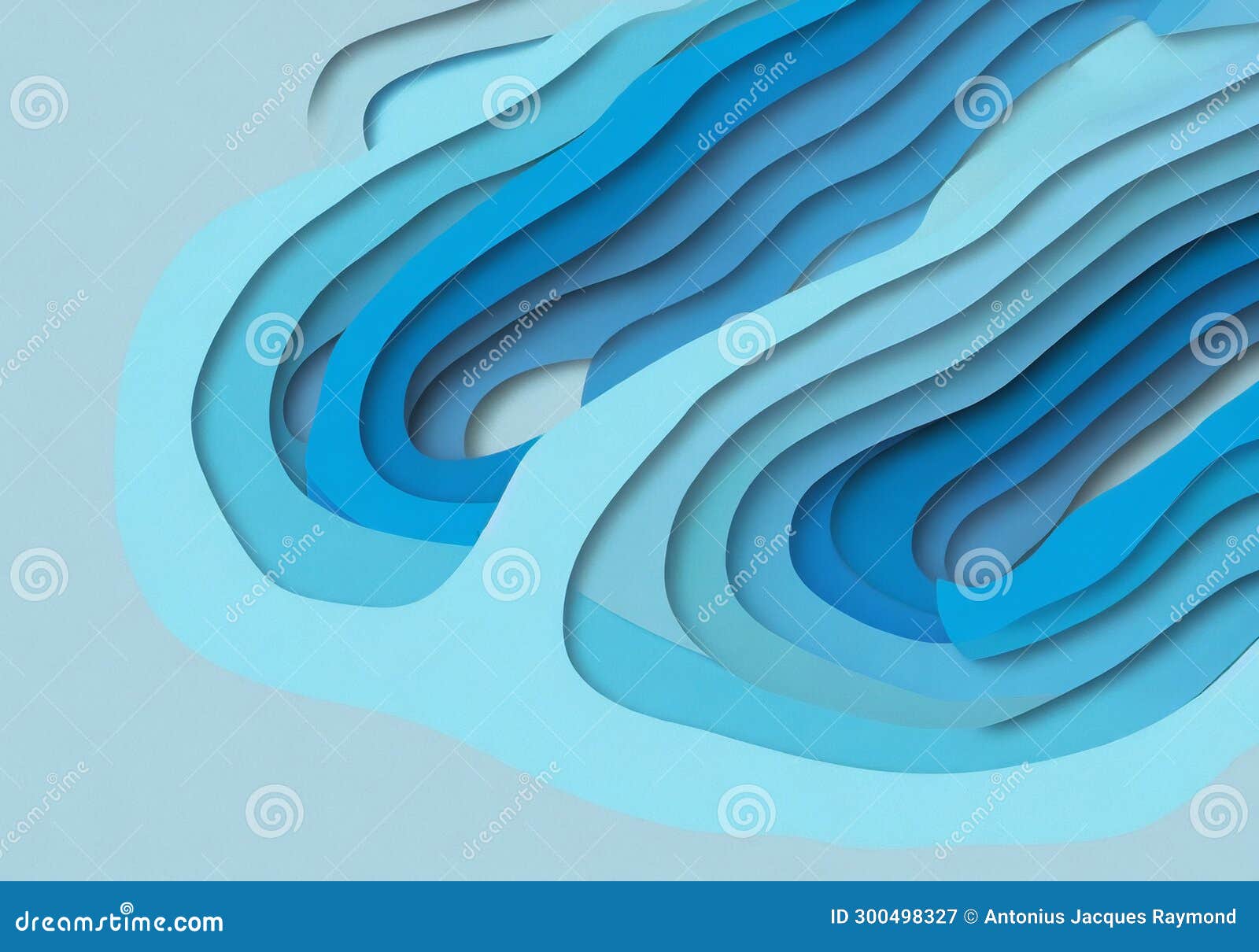 Blue Line Pattern in Paper Art Style Stock Illustration - Illustration ...