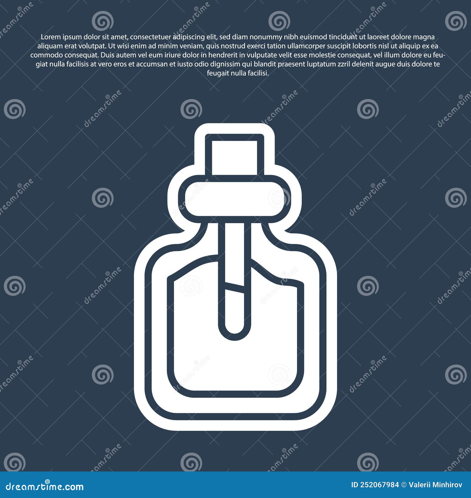 Blue Line Perfume Icon Isolated on Blue Background. Vector Stock Vector ...