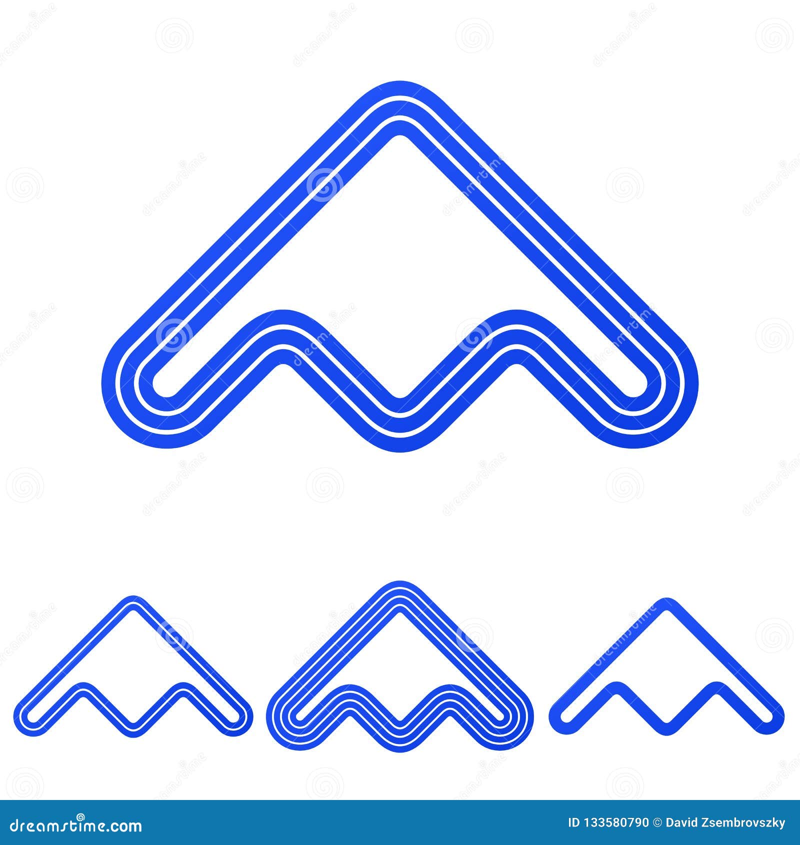 Blue Line Product Logo Design Set Stock Vector - Illustration of brand ...