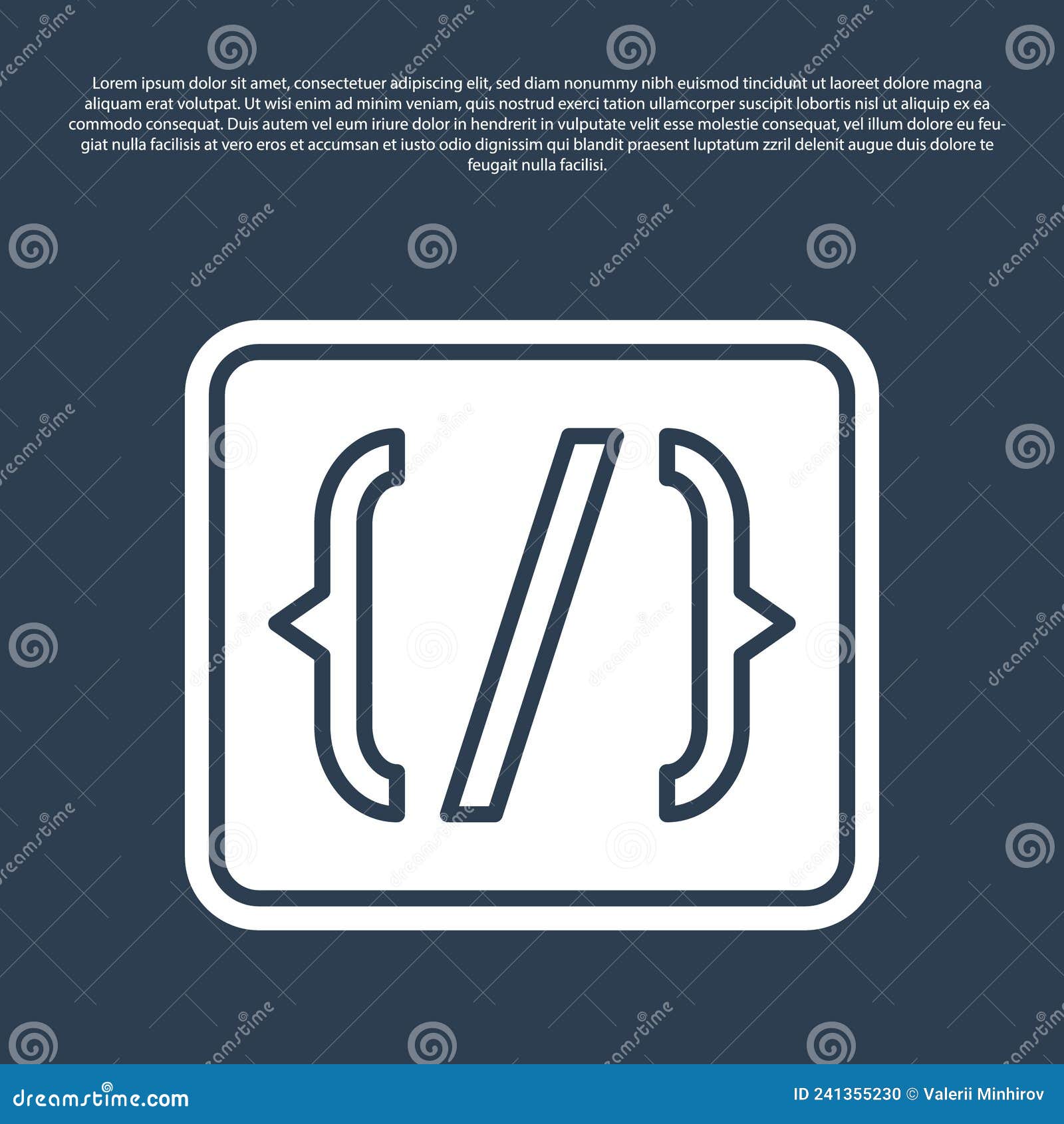 Blue Line Programming Language Syntax Icon Isolated On Blue Background Syntax Programming File
