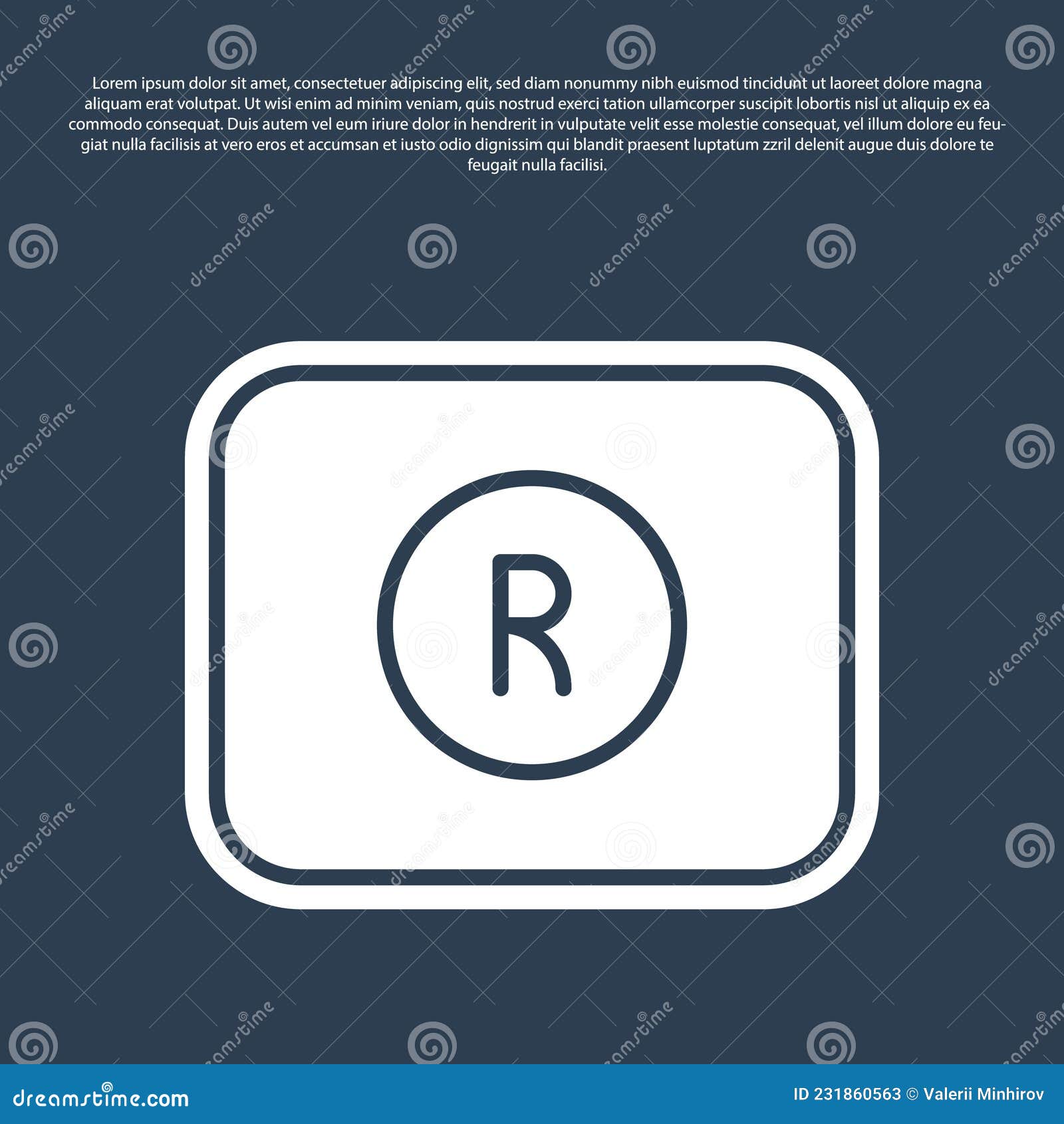 Blue Line Record Button Icon Isolated on Blue Background. Rec Button ...