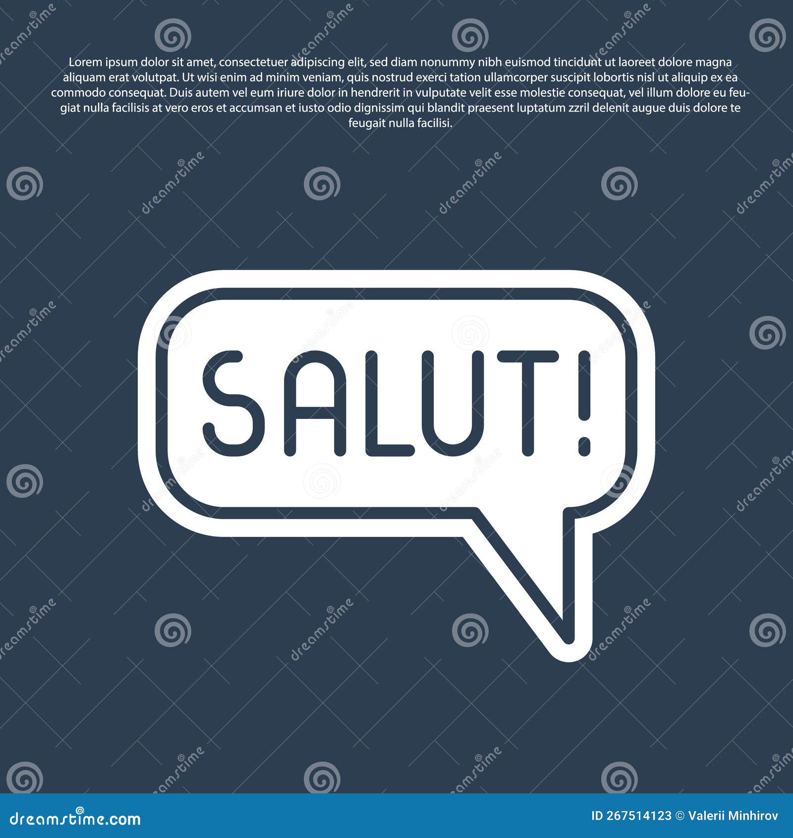 Blue Line Salut in Different Languages Icon Isolated on Blue Background ...