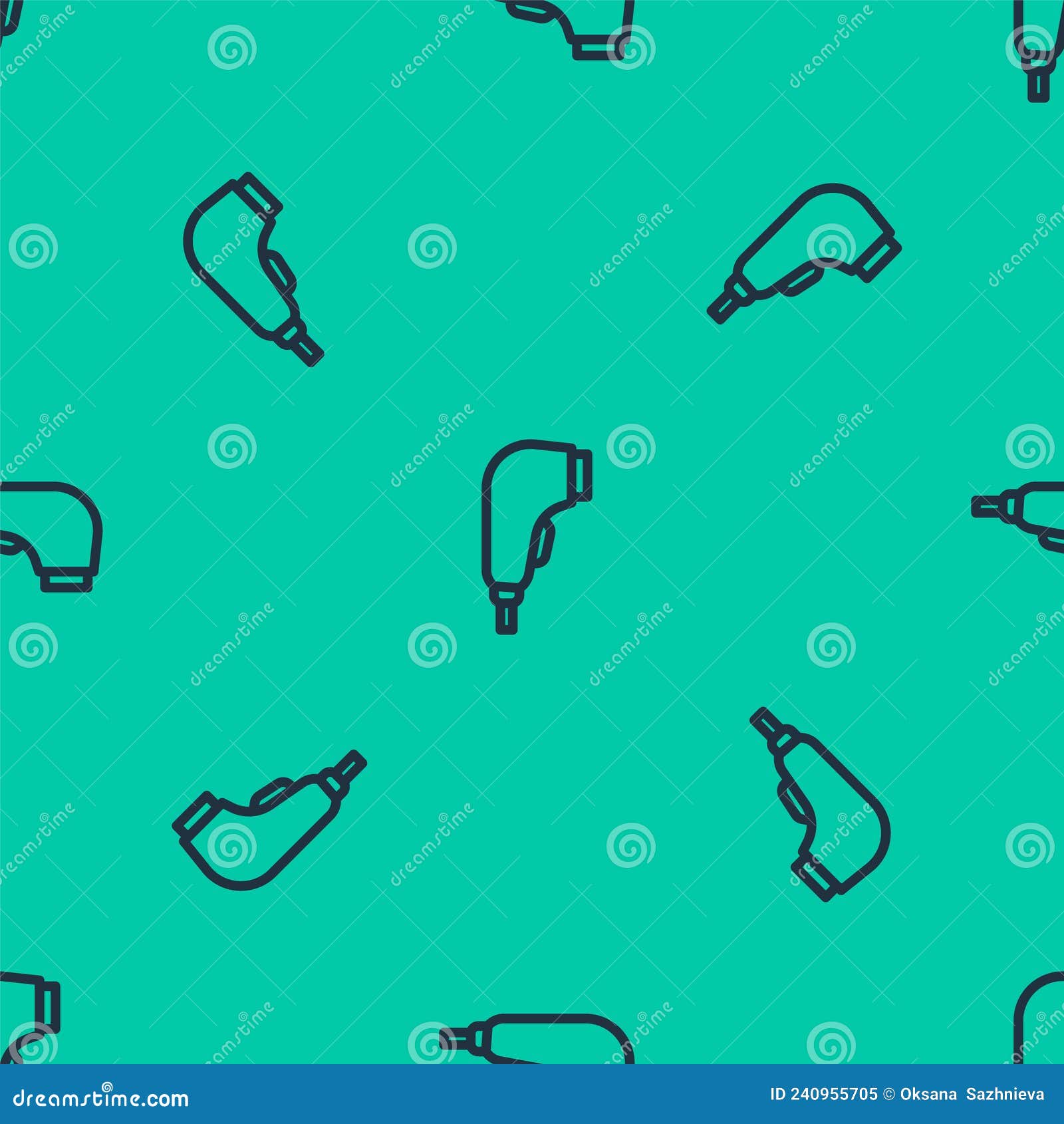 Blue Line Scanner Scanning Bar Code Icon Isolated Seamless Pattern on ...