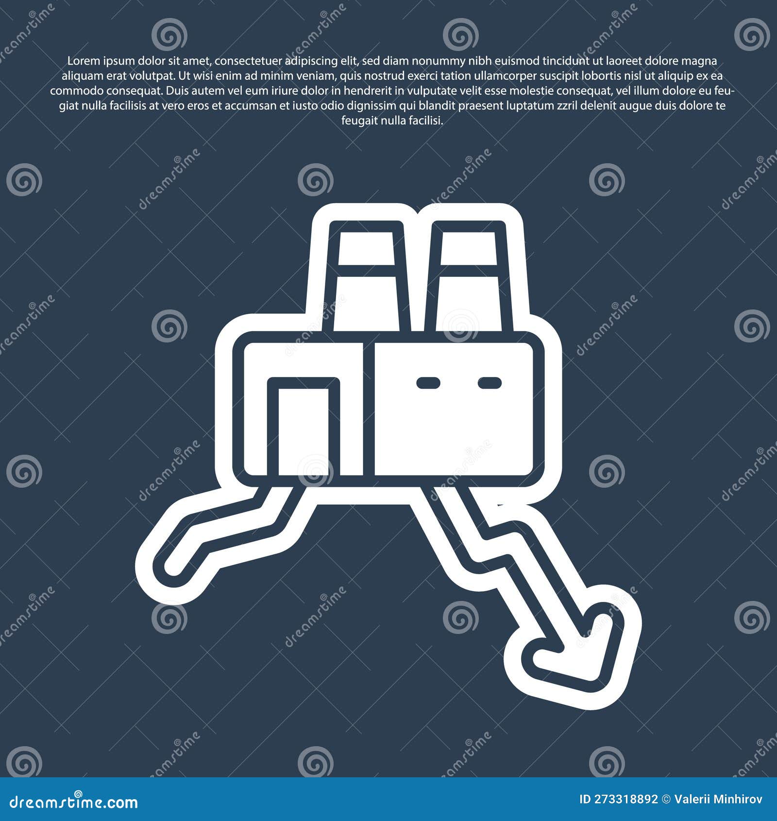 Blue Line Shutdown of Factory Icon Isolated on Blue Background ...