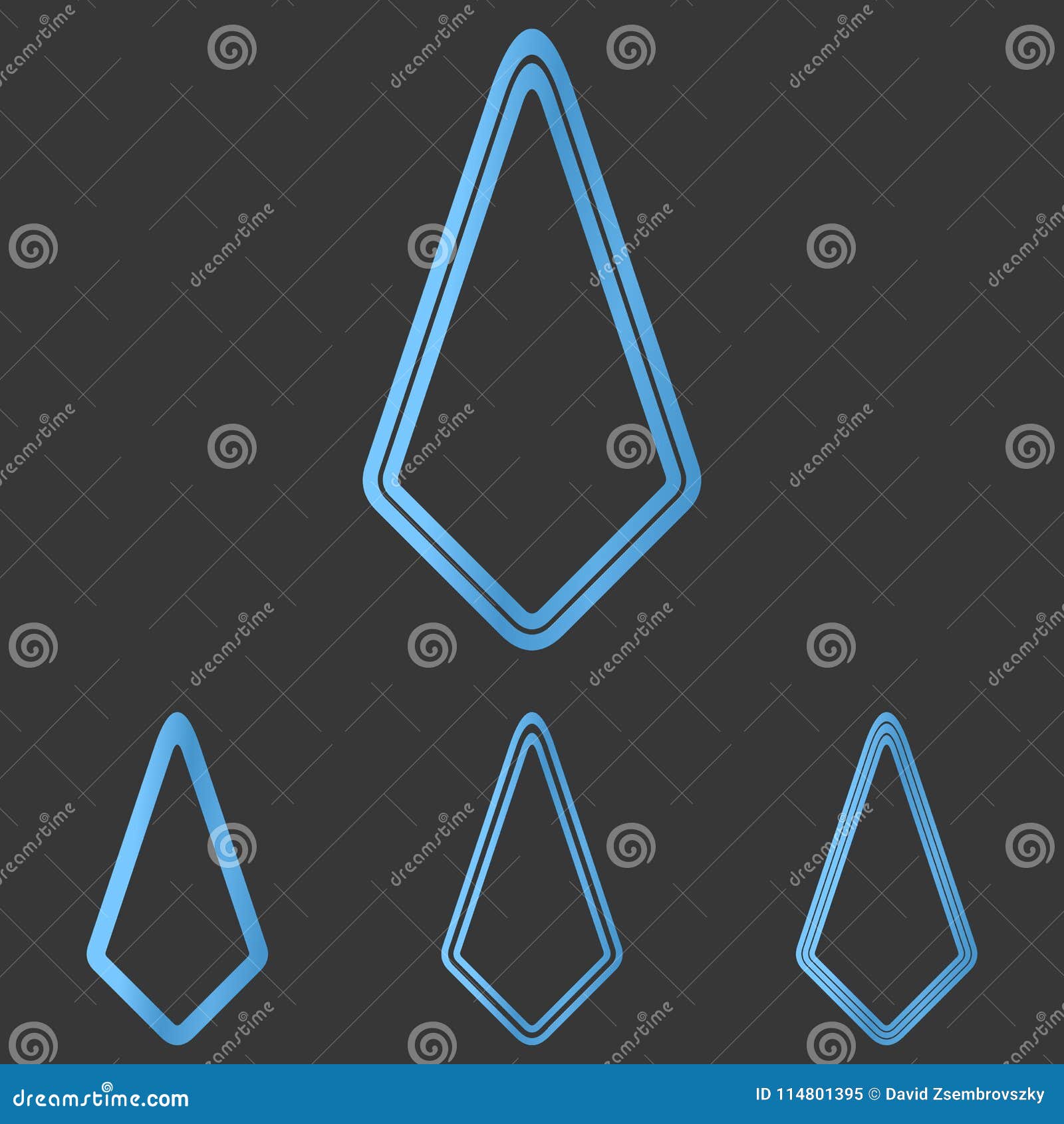 Blue Line Technology Logo Design Set Stock Vector - Illustration of ...