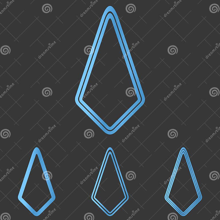 Blue Line Technology Logo Design Set Stock Vector - Illustration of ...