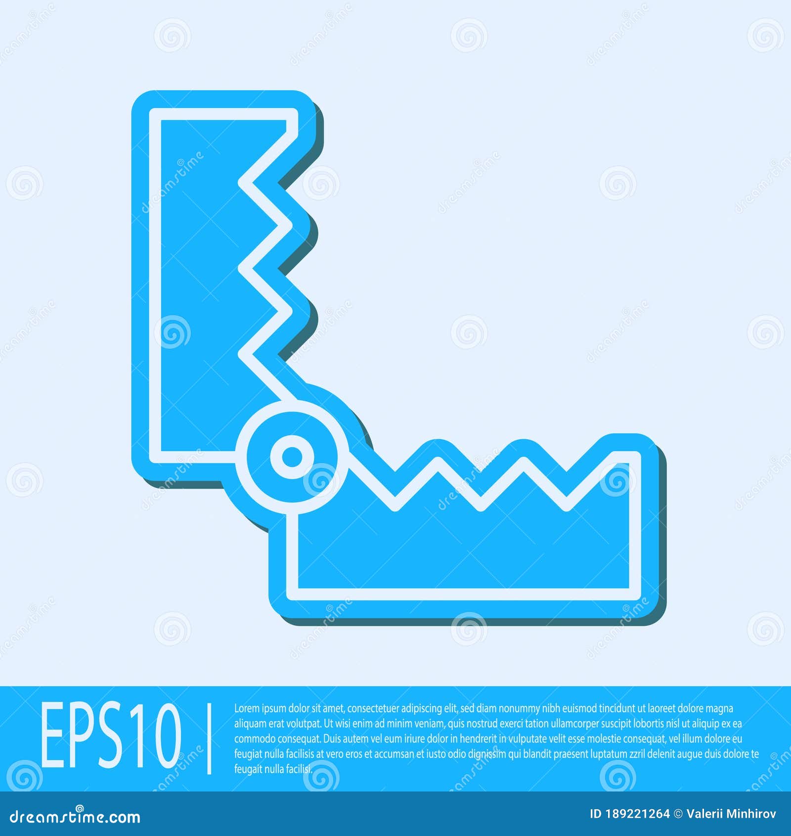 Blue Line Trap Hunting Icon Isolated on Grey Background. Vector Stock ...