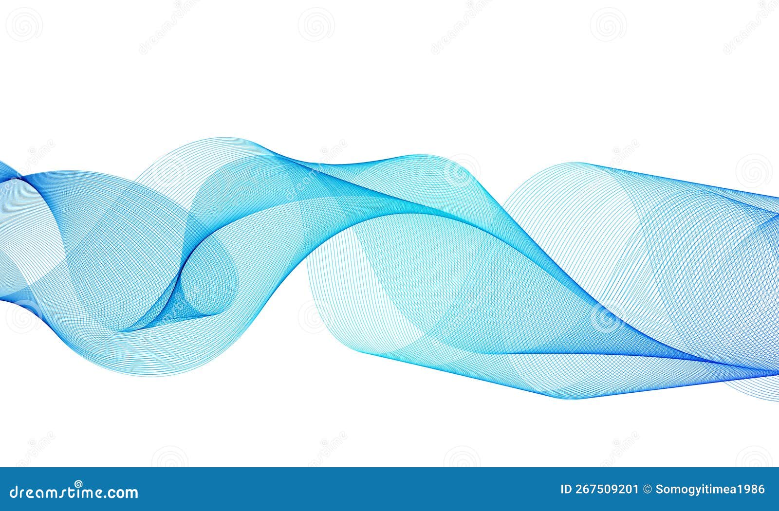 Blue line wave background. stock image. Image of digital - 267509201