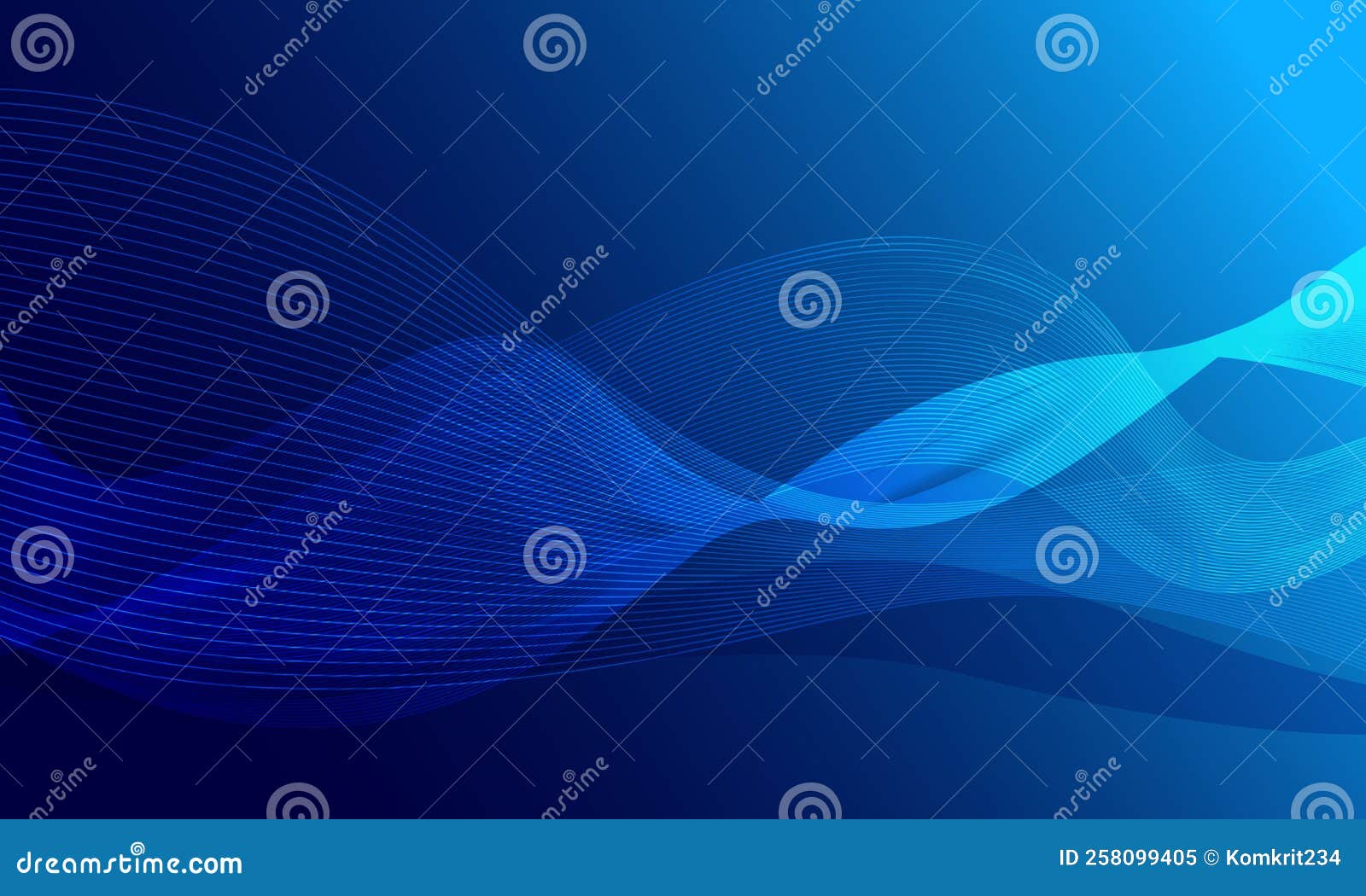 Blue Line Wave Curve Abstrac Background Tecchnology-01 Stock ...
