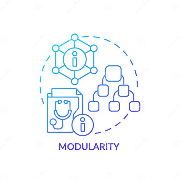 Blue Linear Gradient Icon Modularity Concept Stock Illustration ...