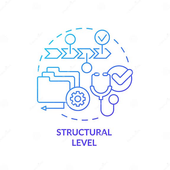 Blue Linear Gradient Icon Structural Level Concept Stock Illustration - Illustration of blue ...