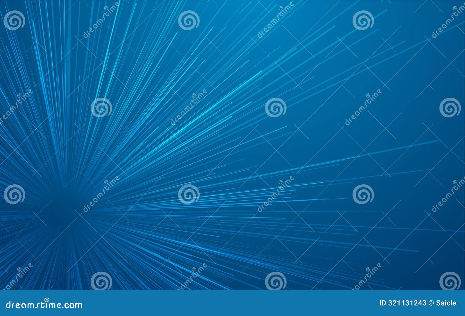 Blue Linear Rays Abstract Geometric Tech Background Stock Vector ...
