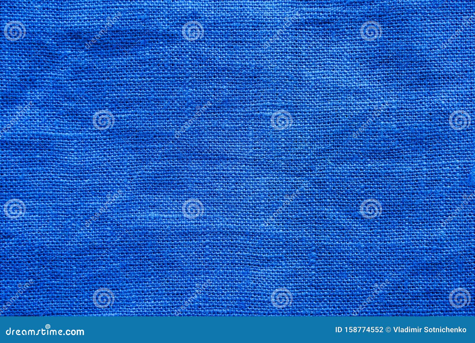 Blue linen cloth texture stock photo. Image of natural - 158774552