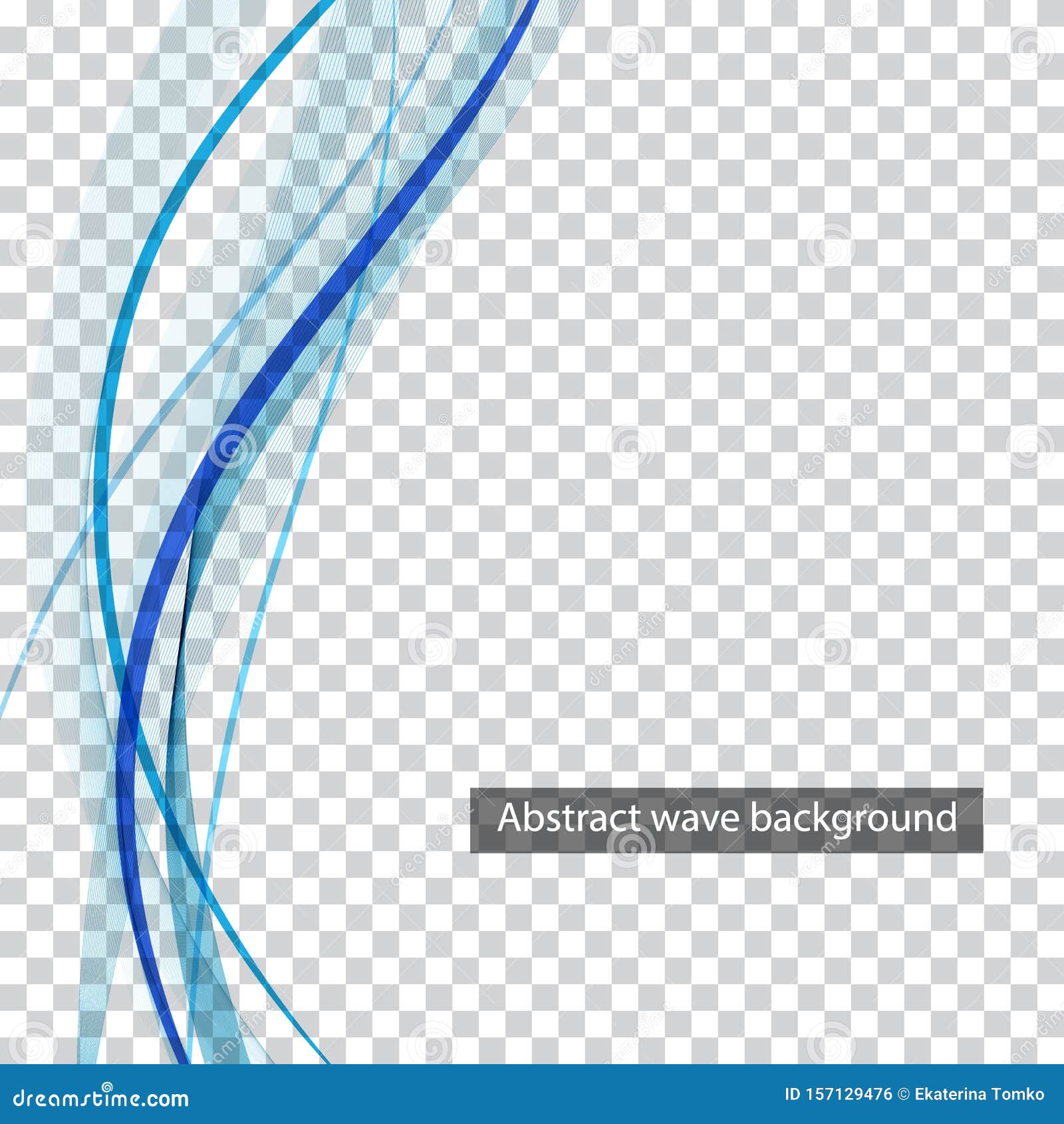Blue Lines. Abstract Waves. Presentation Template Stock Illustration ...